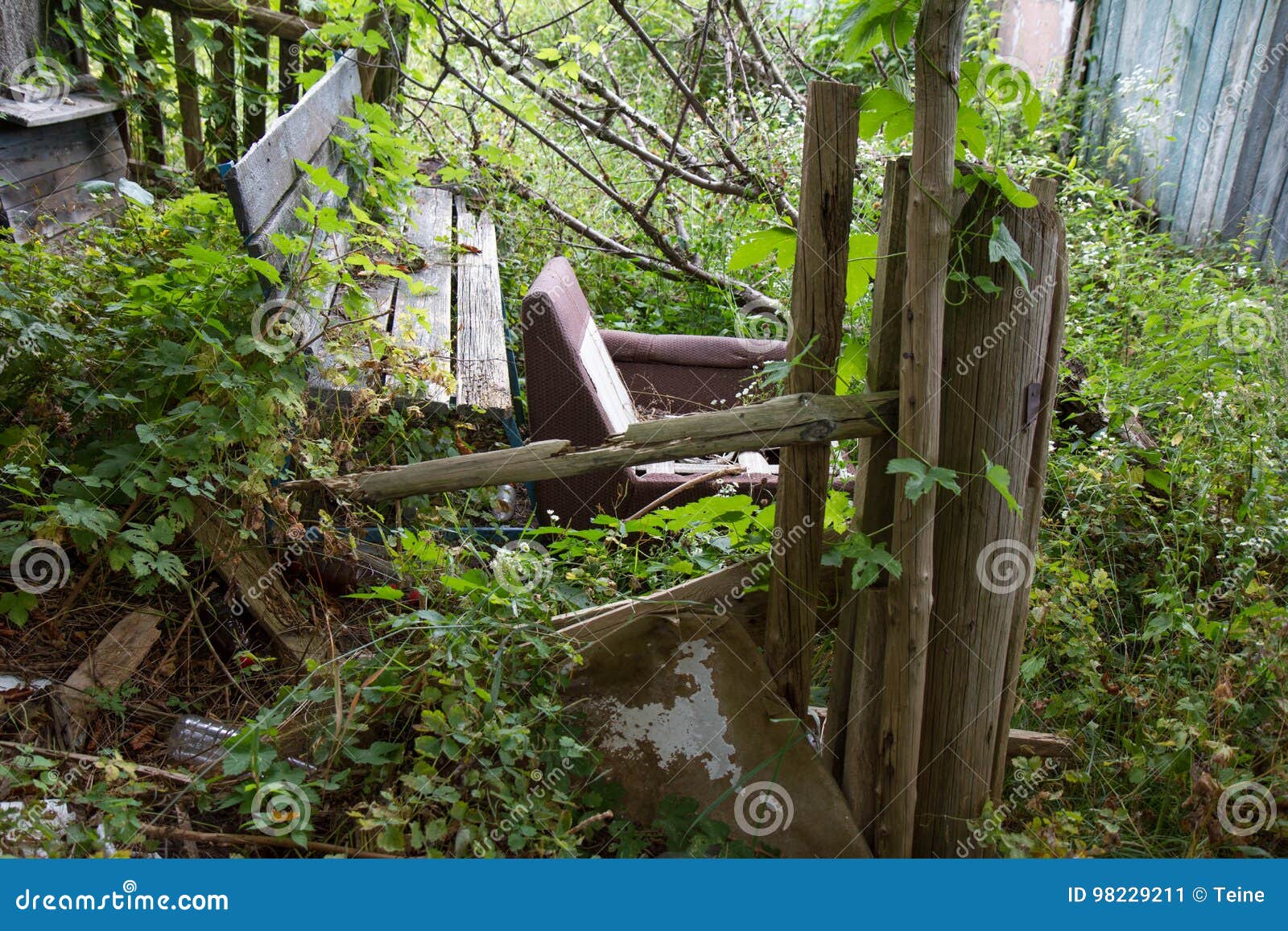 Junk in the backyard stock image. Image of junkyard, demolished - 98229211