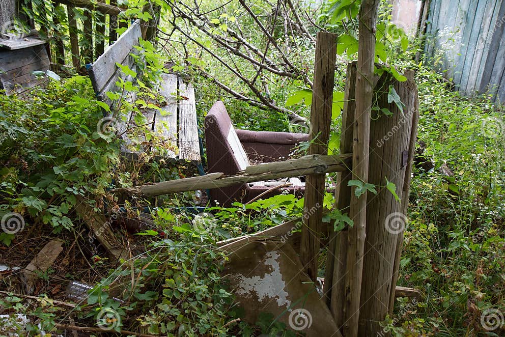 Junk in the backyard stock image. Image of junkyard, demolished - 98229211