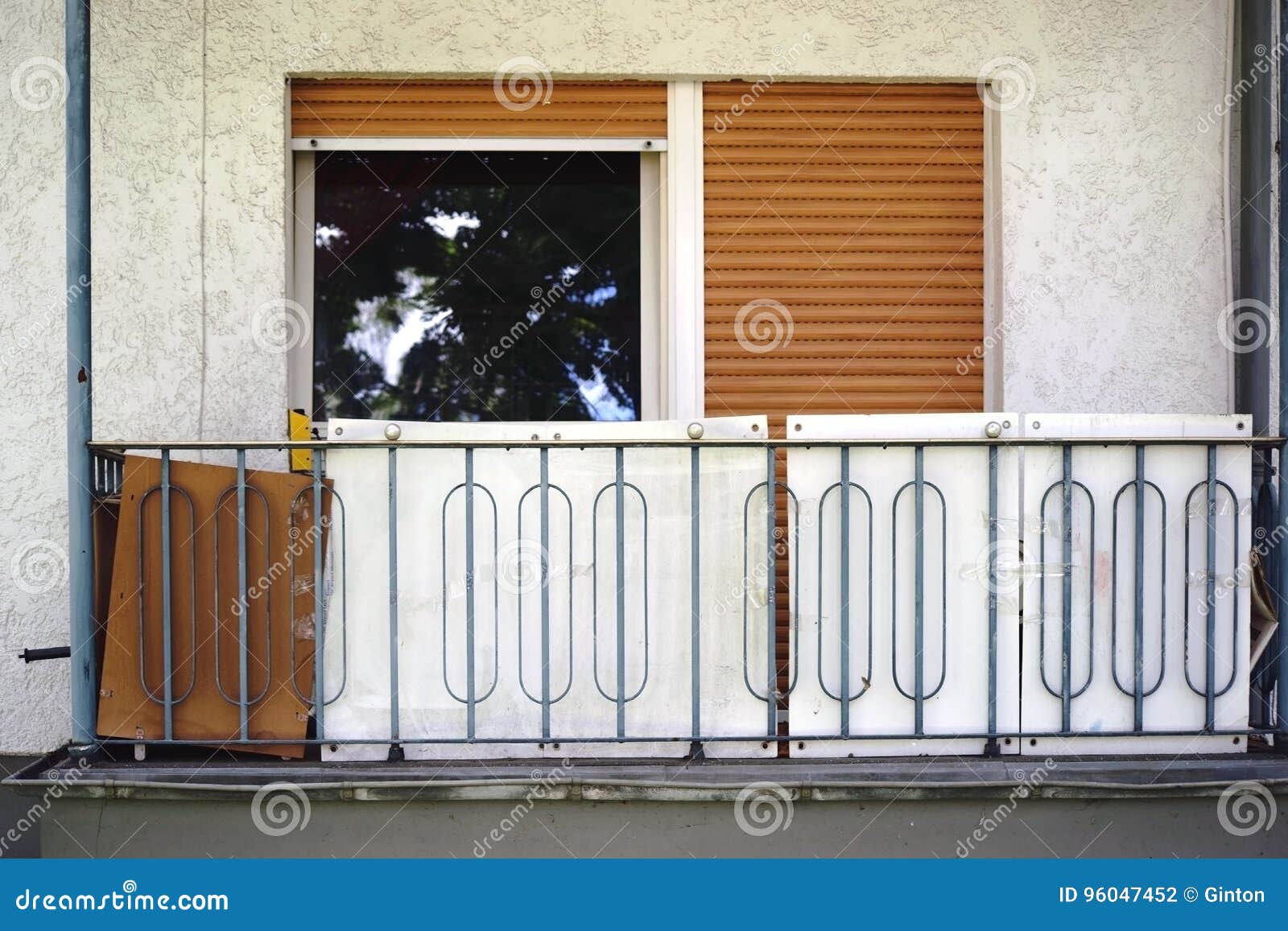 Junk on the balcony stock photo. Image of residential - 96047452