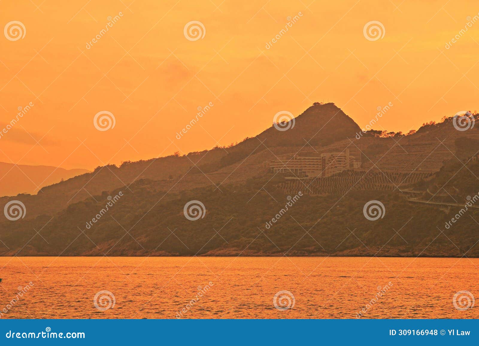 Junk Bay, Tseung Kwan O Bay Stock Photo - Image of land, cemetery ...