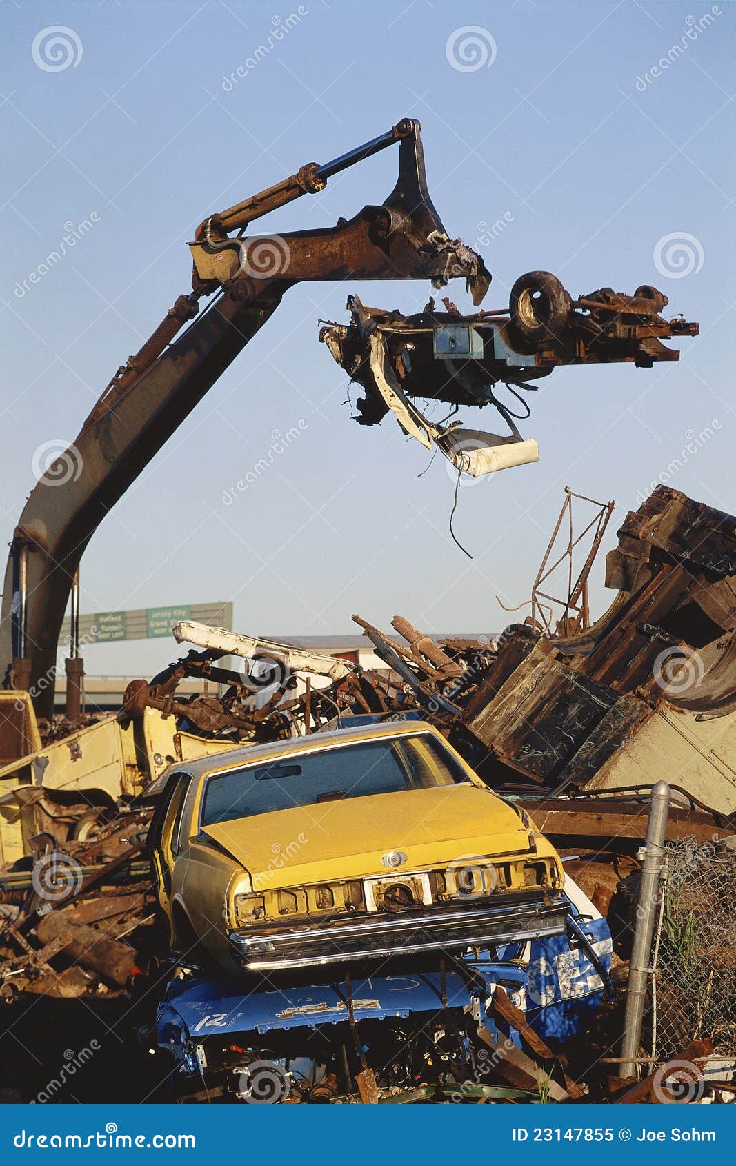 Junk cars at wrecking yard stock image. Image of demoltion - 23147855