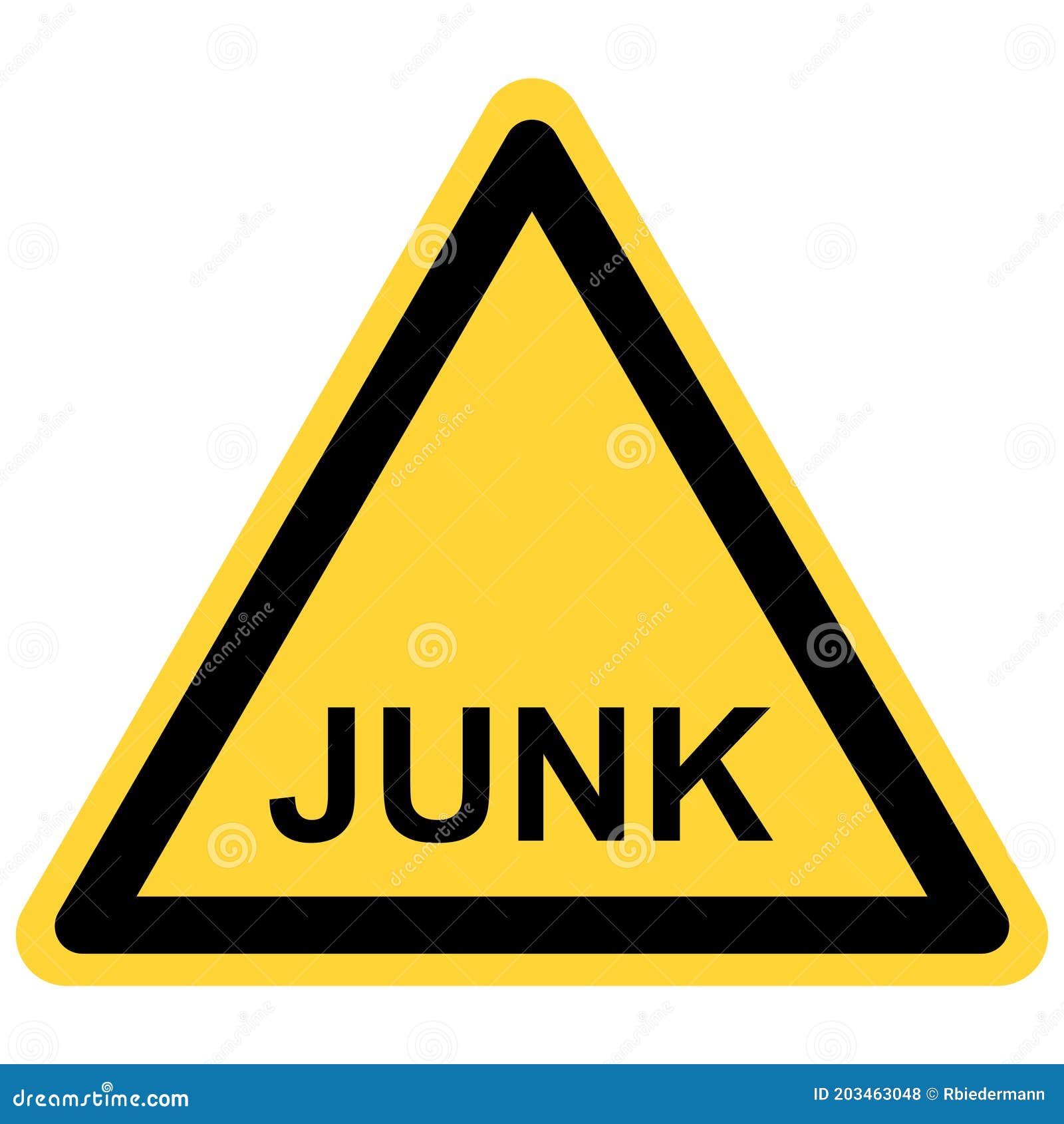 JUNK and danger sign stock vector. Illustration of black - 203463048