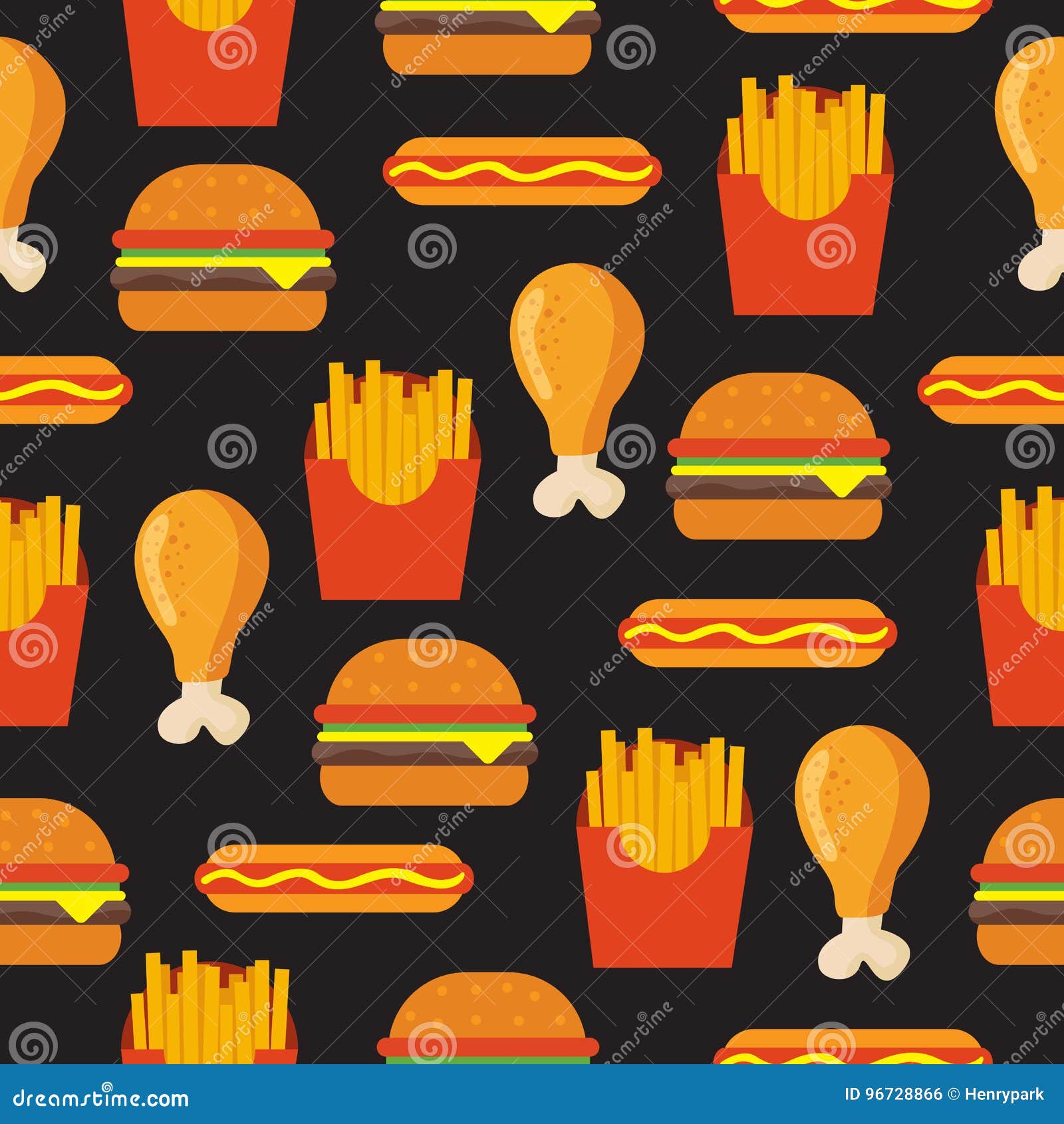 Junk food wallpaper stock vector. Illustration of celebration - 96728866