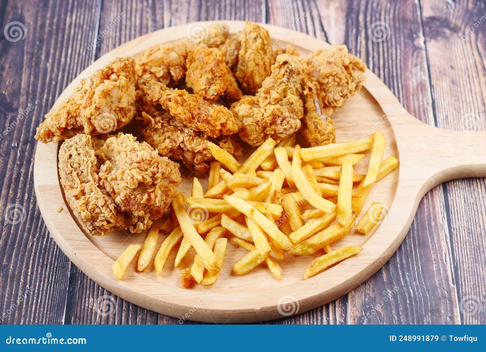 Junk Foods on Wooden Plate on Table Stock Image - Image of fast, chips ...