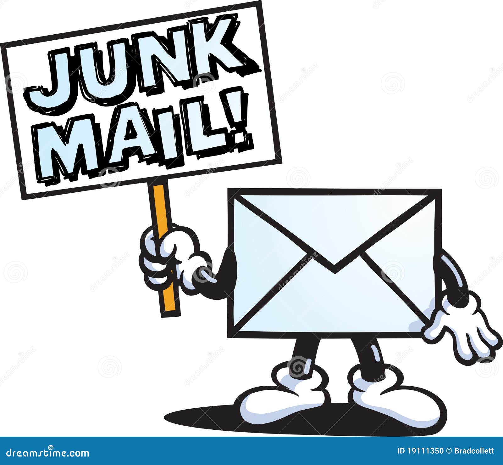 Junk Mail character stock vector. Illustration of black - 19111350