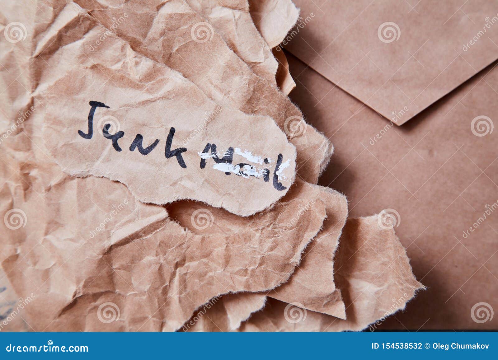 Junk Mail or Spam E-mail and Unsolicited Letter Idea. Inscription Junk ...