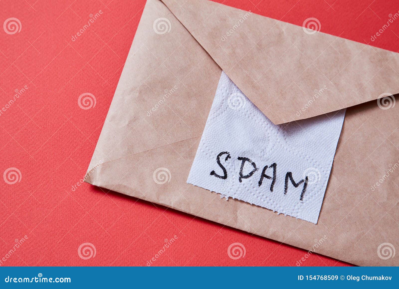Junk Mail or Spam E-mail and Unsolicited Letter Idea. Piece of Toilet ...