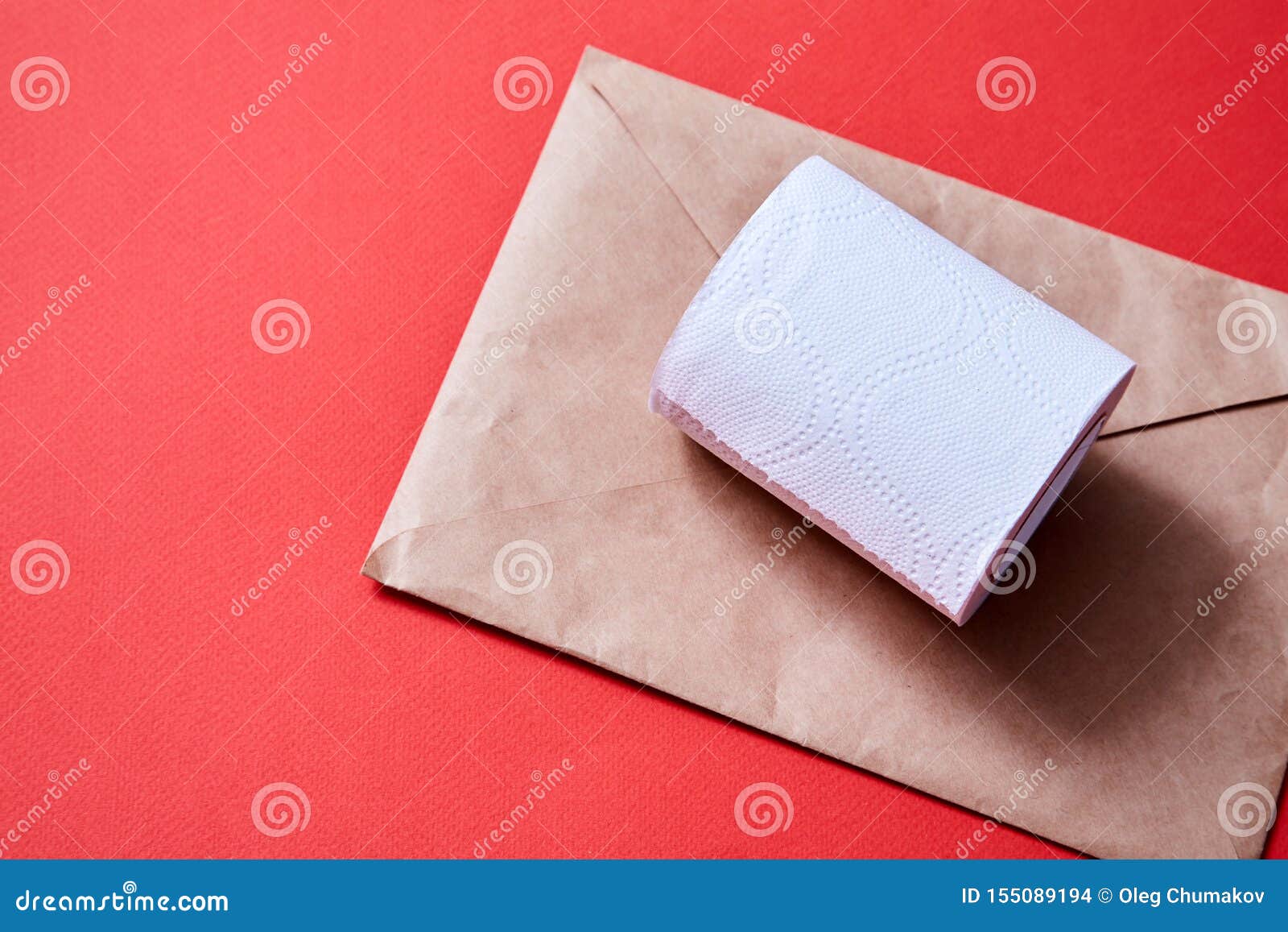 Junk Mail or Spam E-mail and Unsolicited Letter Idea. a Roll of Toilet ...