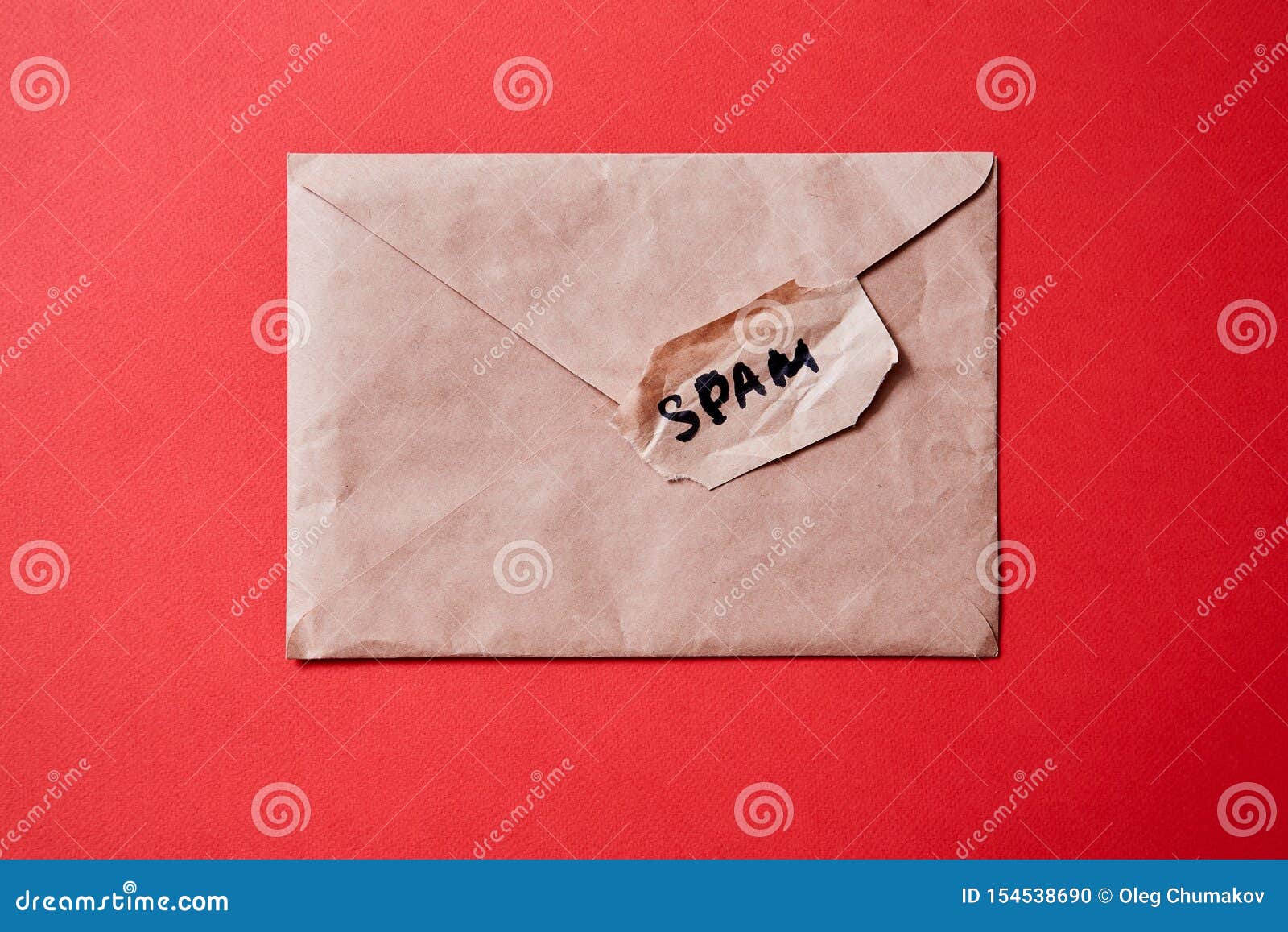 Junk Mail or Spam E-mail and Unsolicited Letter Idea. the Word `spam ...