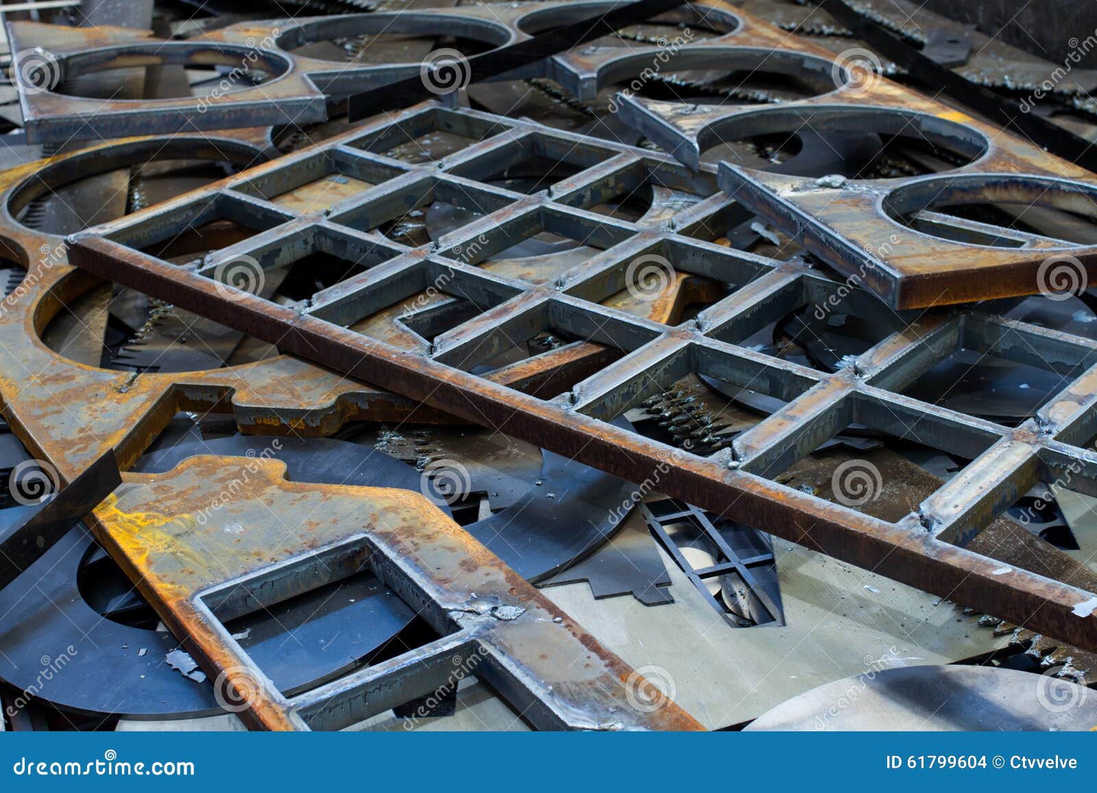 Junk metal sheets stock photo. Image of manufacture, grinder - 61799604