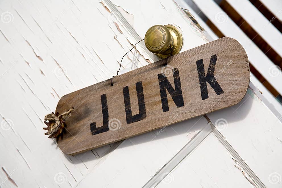 Junk Sign stock photo. Image of text, posted, warning - 5294664