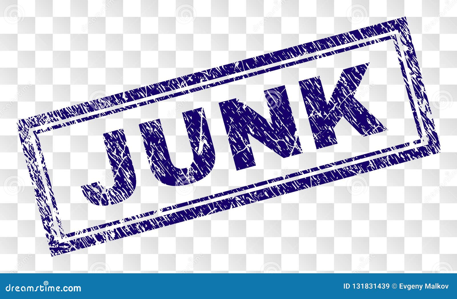 Scratched JUNK Rectangle Stamp Stock Vector - Illustration of dirty ...