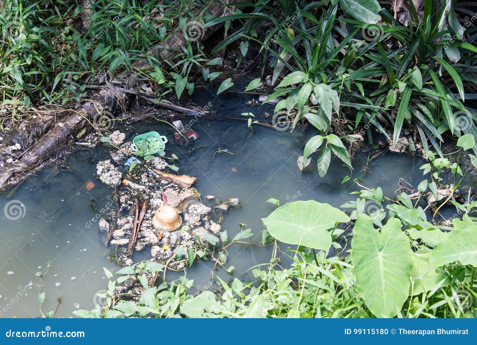 Junk in the Water. Water Pollution. Stock Photo - Image of recycle ...