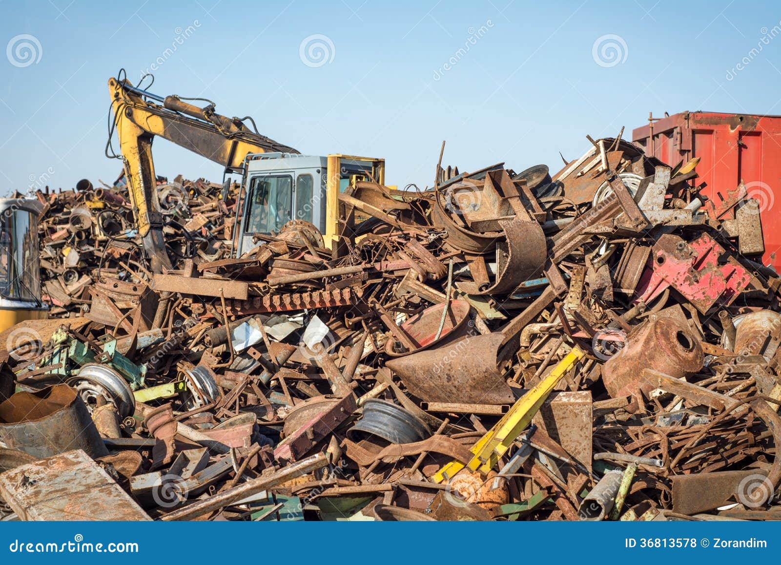 Junk Yard stock photo. Image of metallic, household, rusted - 36813578