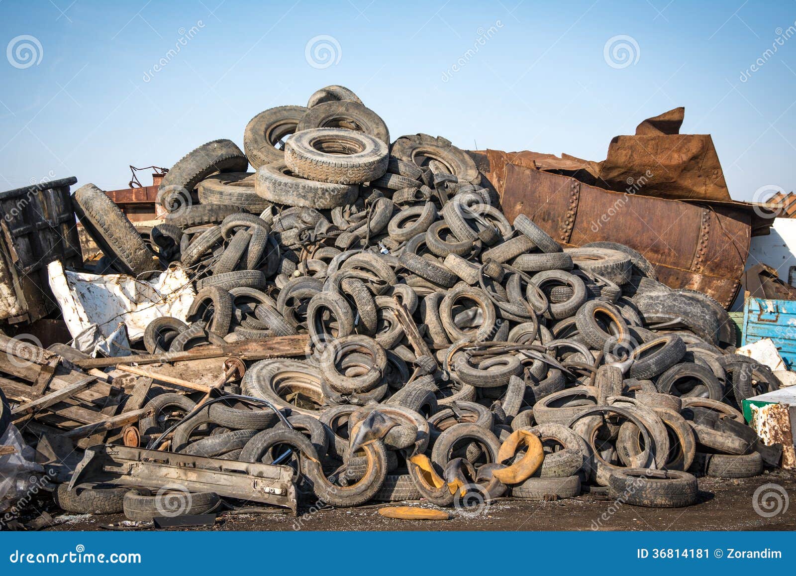 Junk Yard stock image. Image of environmental, debris - 36814181