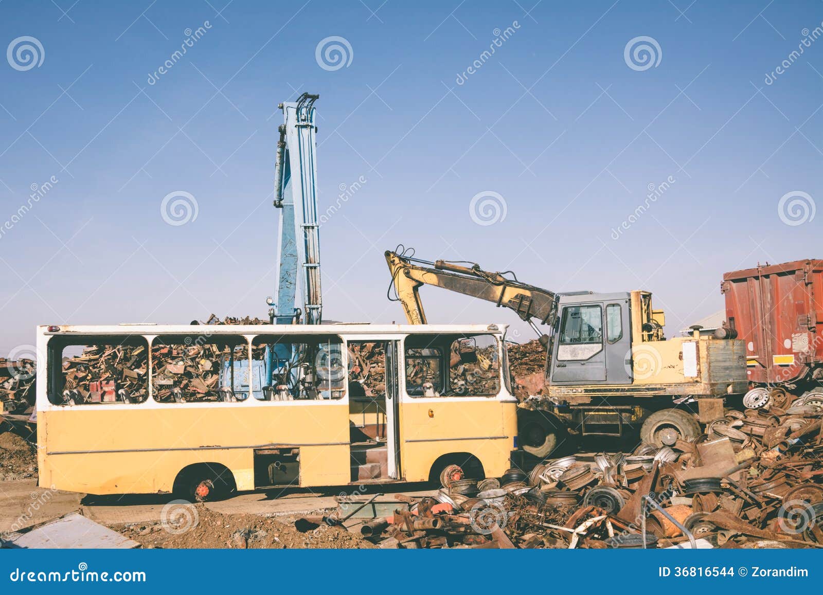 Junk Yard stock photo. Image of rubbish, business, heap - 36816544
