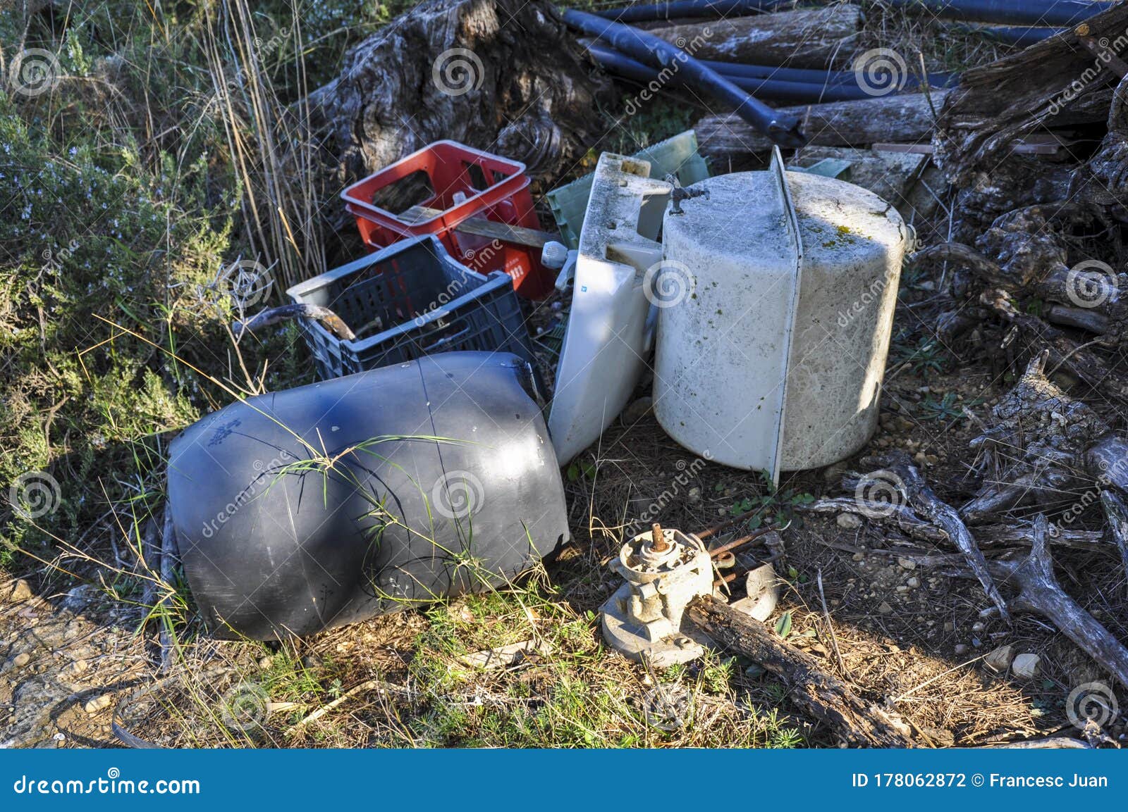 Junk Yard with Garbage Scattered Stock Photo - Image of poverty ...