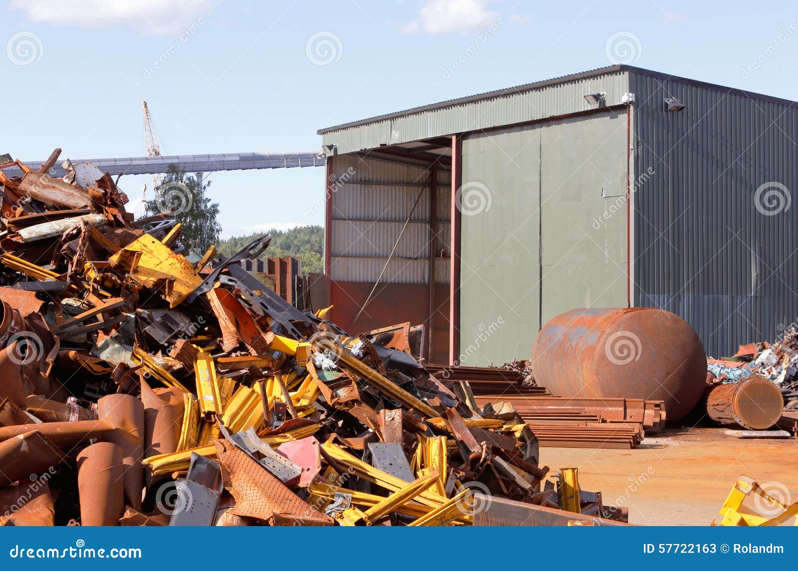 Junk yard stock image. Image of metal, recycling, waste - 57722163