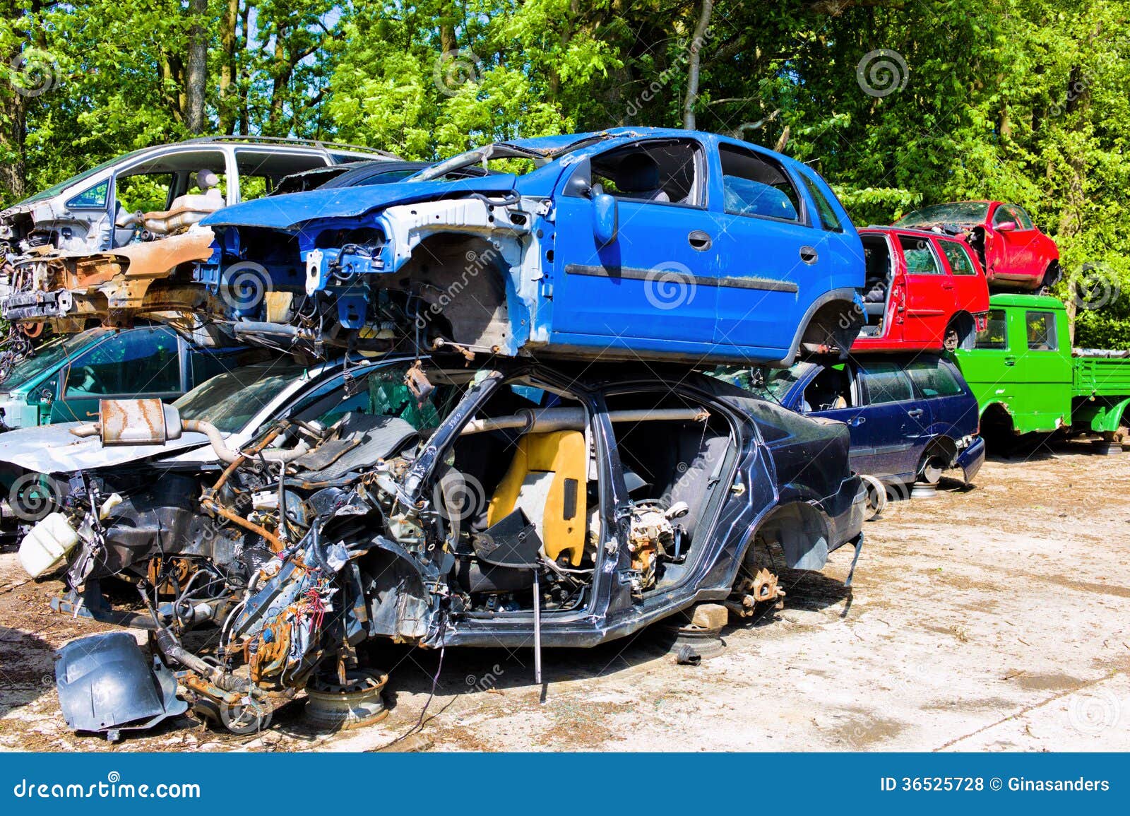 Junkyard, broken cars stock photo. Image of premium, promotion - 36525728