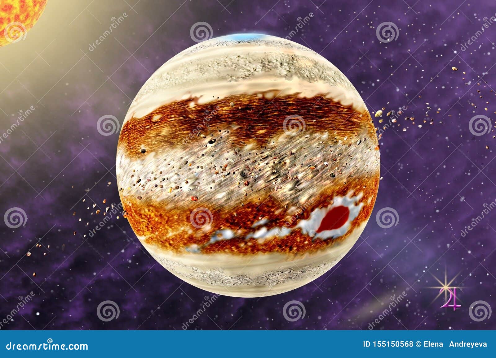 Jupiter - a Fifth Planet of the Solar System Stock Photo - Image of ...