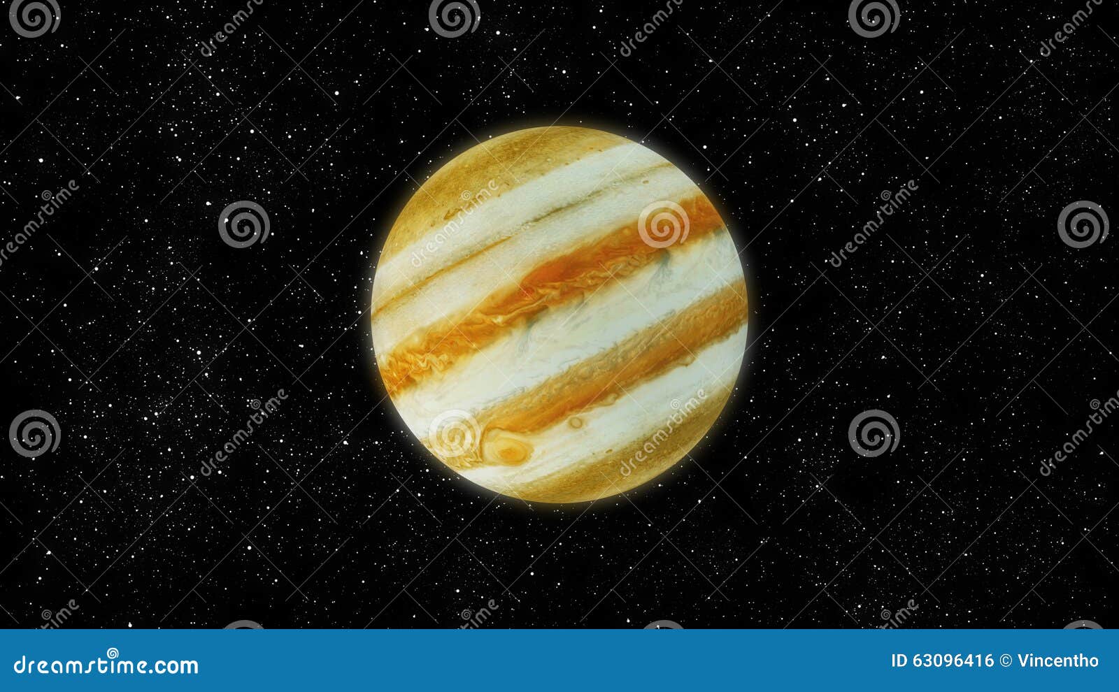 Jupiter stock illustration. Illustration of planet, stars - 63096416