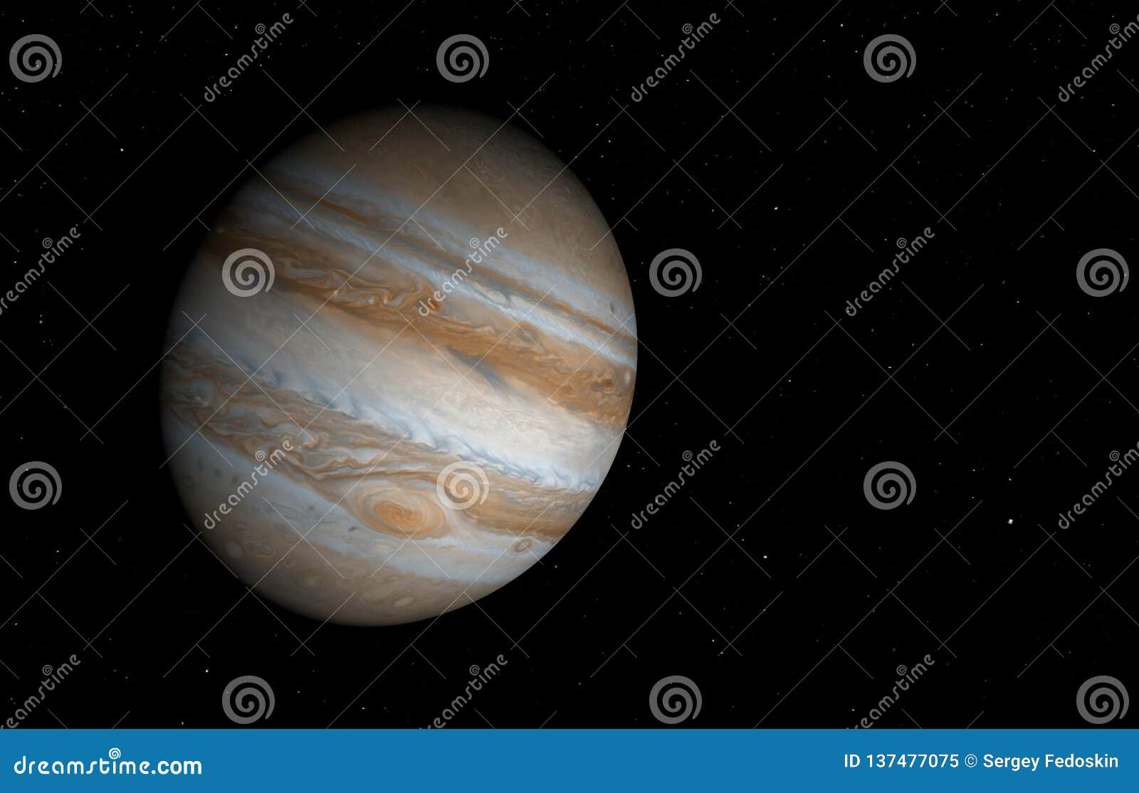Jupiter - High Resolution 3D Images Stock Illustration - Illustration ...