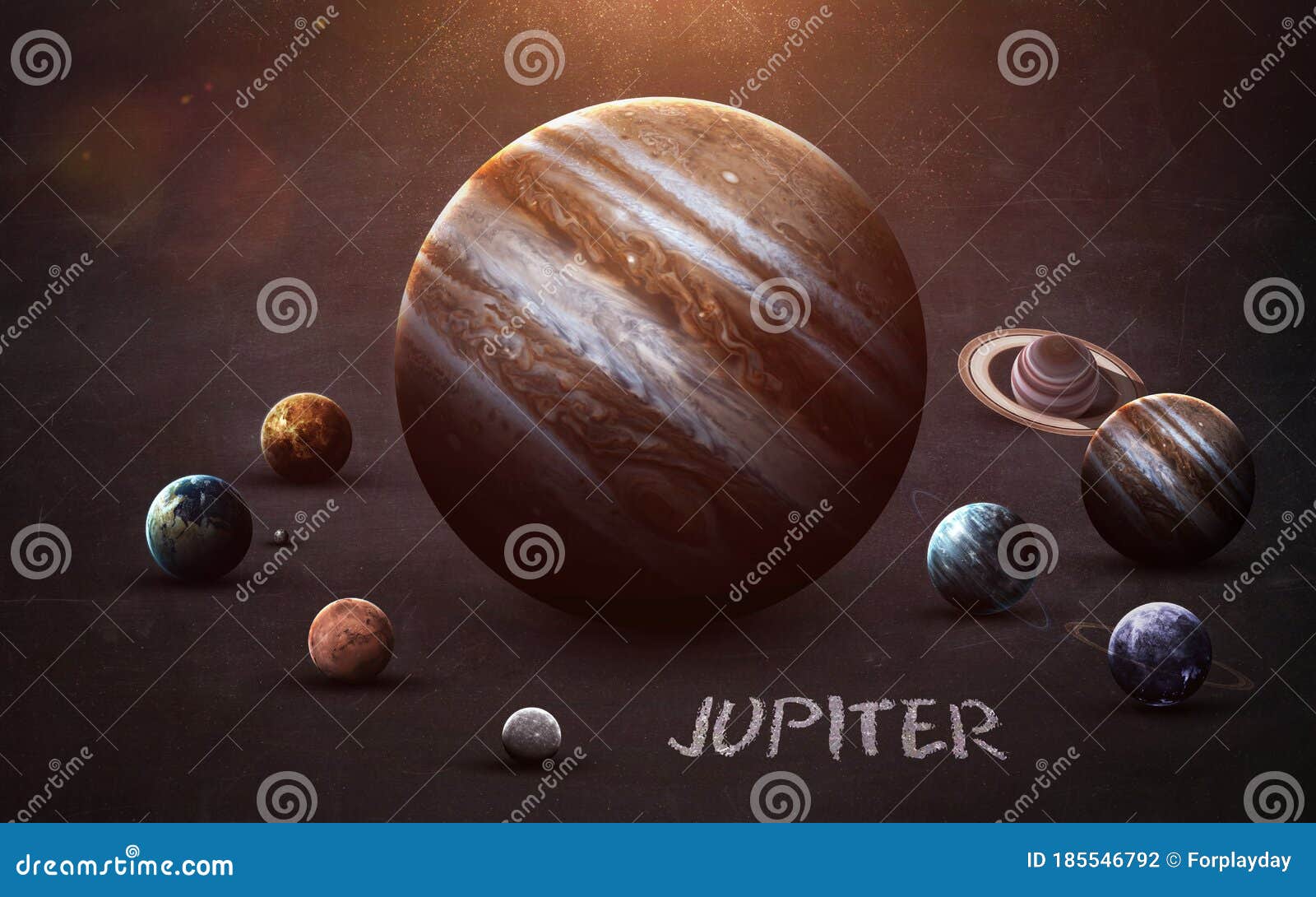 Jupiter - High resolution stock illustration. Illustration of comet ...