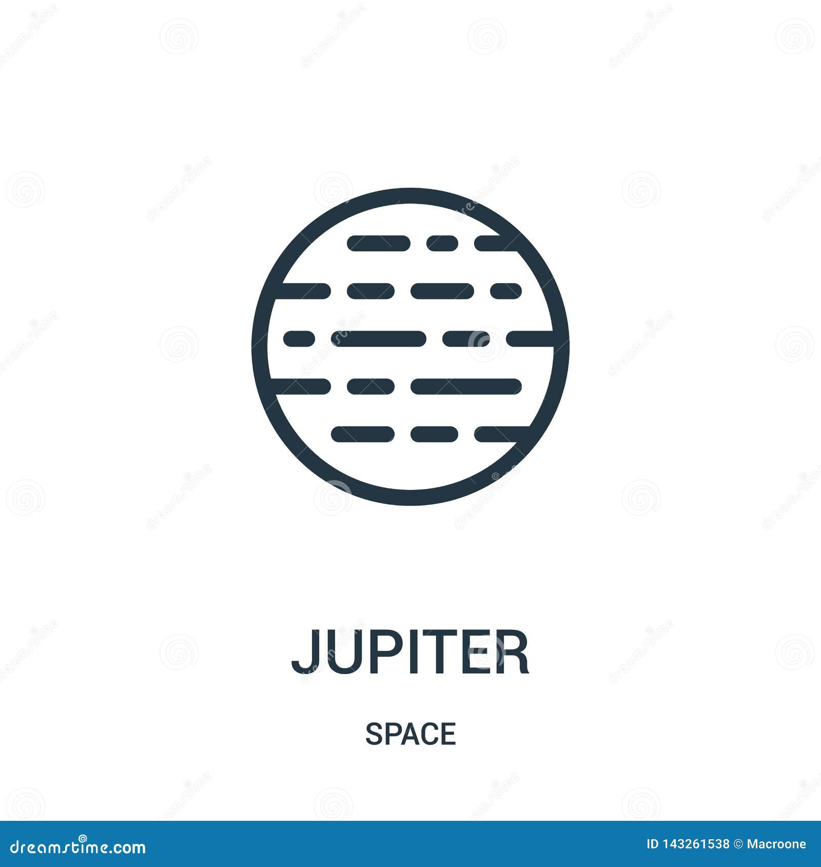 Jupiter Thin Line Icon. Jove Vector Illustration Isolated On White ... Jupiter Thin Line Icon. Jove Vector Illustration Isolated On White ...