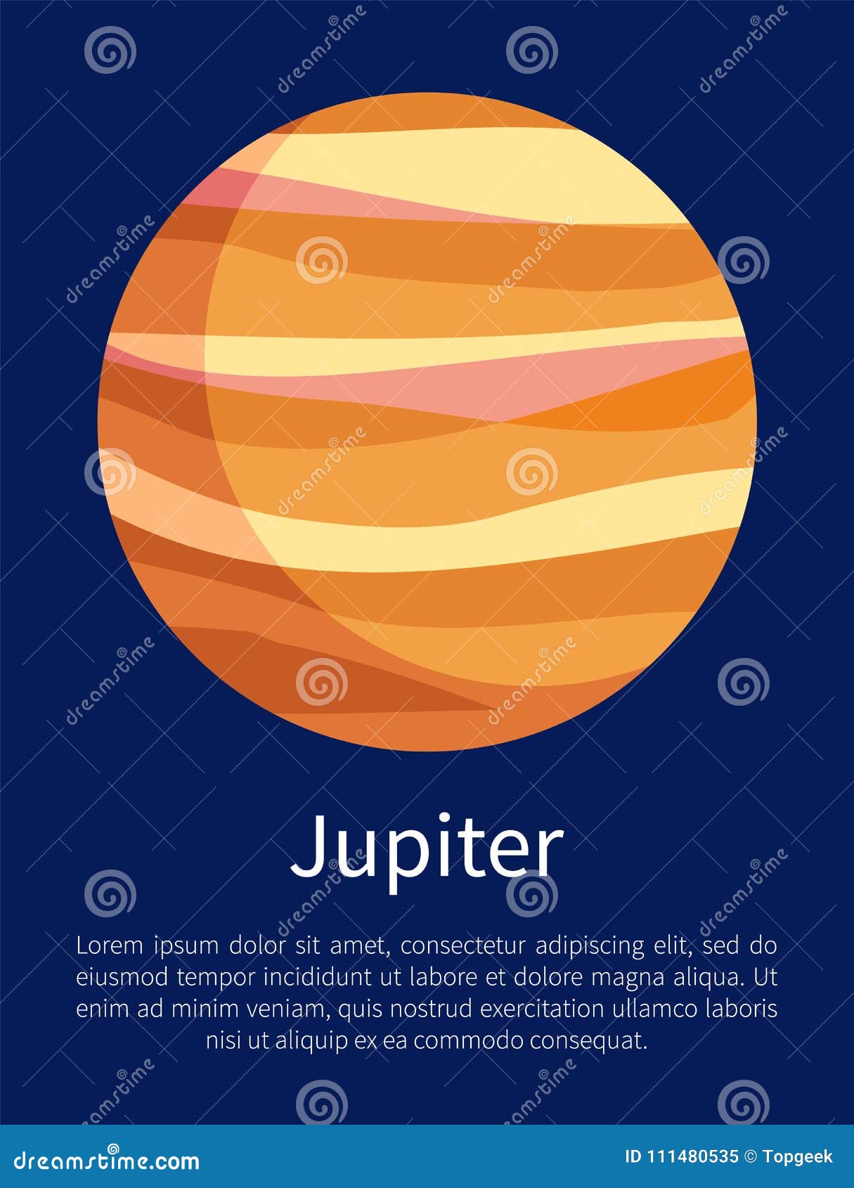 Jupiter Informative Vertical Poster with Text Stock Vector ...