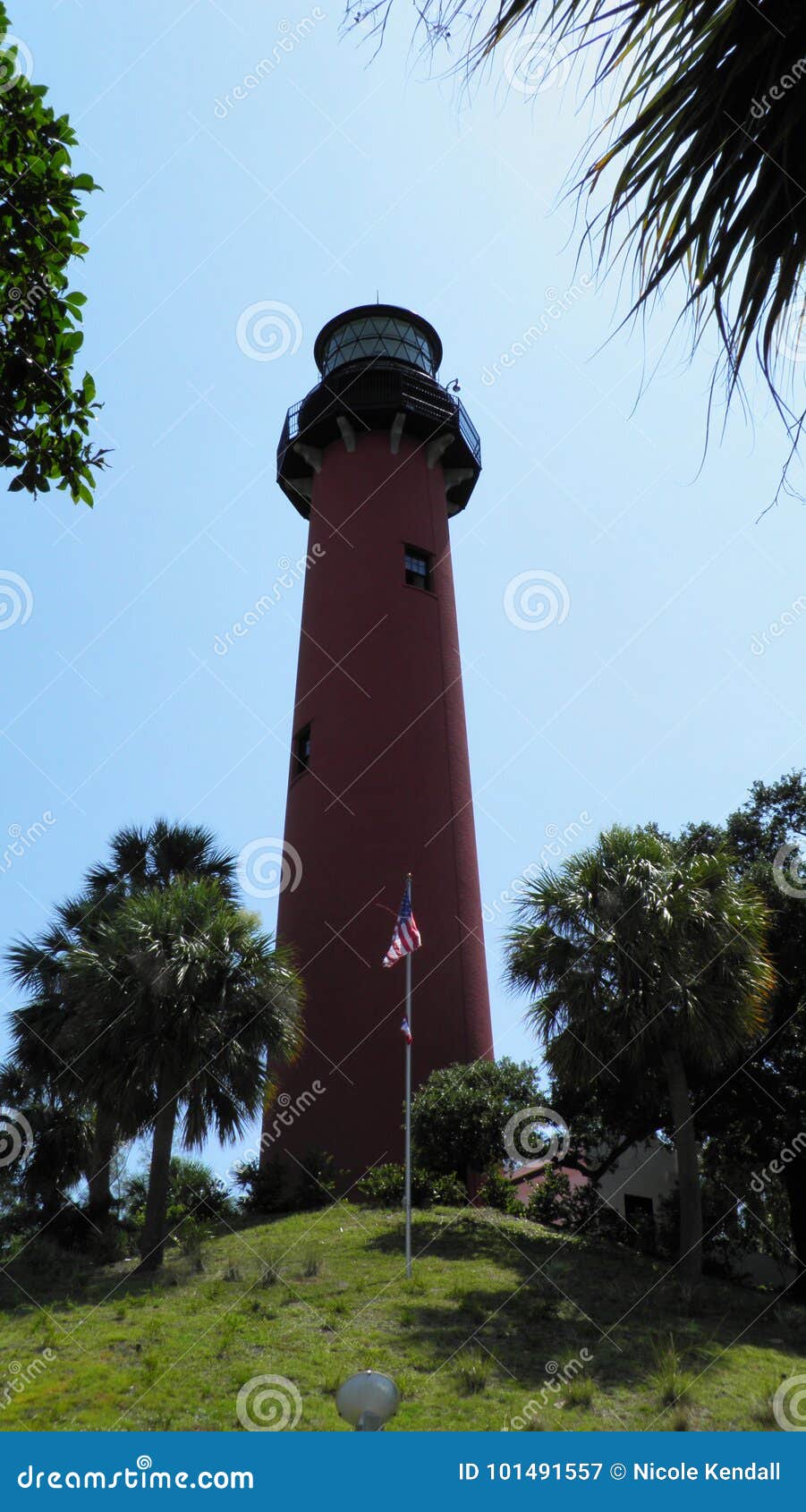 Jupiter lighthouse editorial photography. Image of tree - 101491557