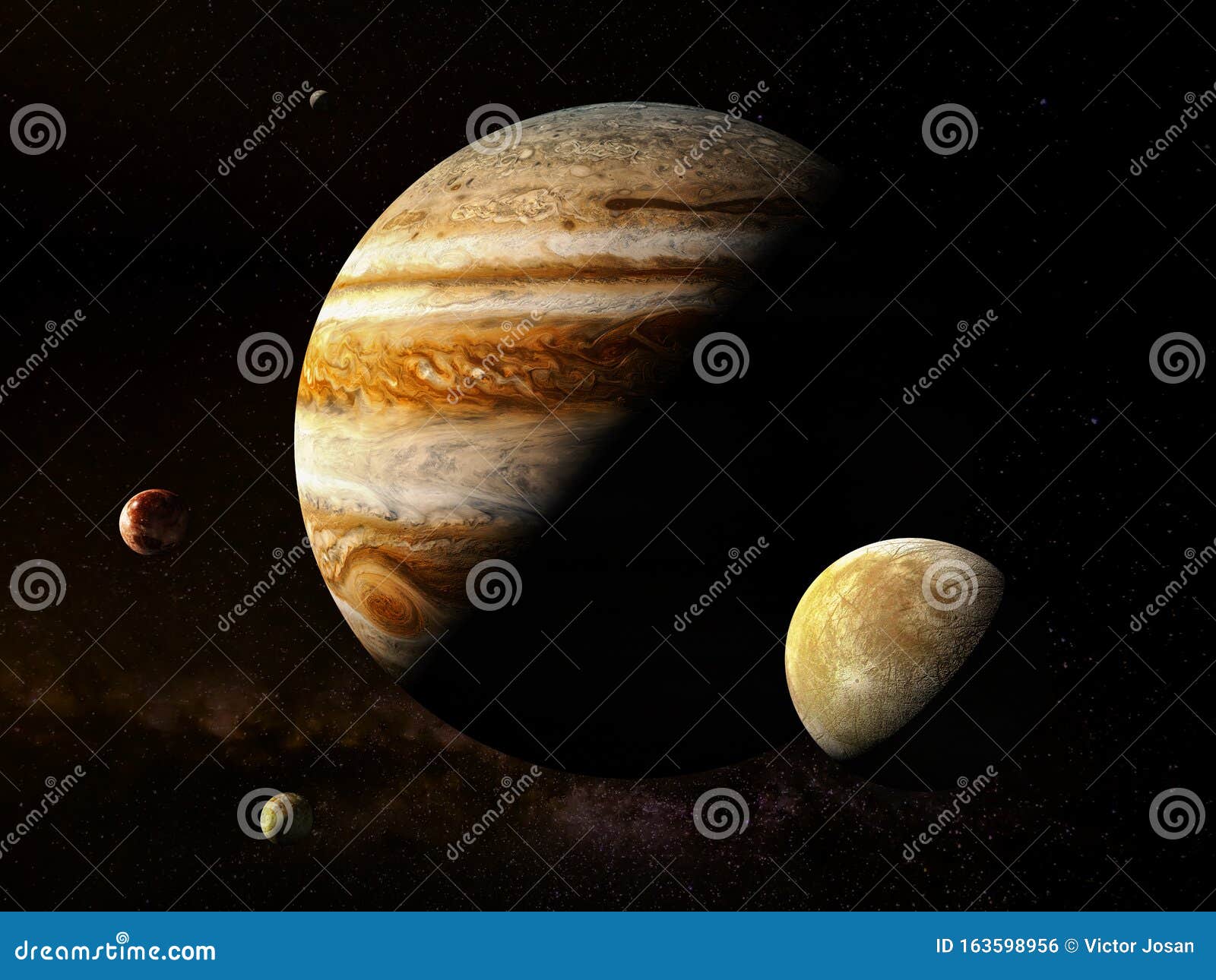 Jupiter With Moons