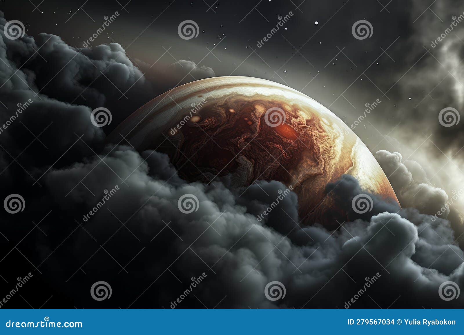 Jupiter With Clouds Of Atmosphere - High Resolution 3D Images Presents ...