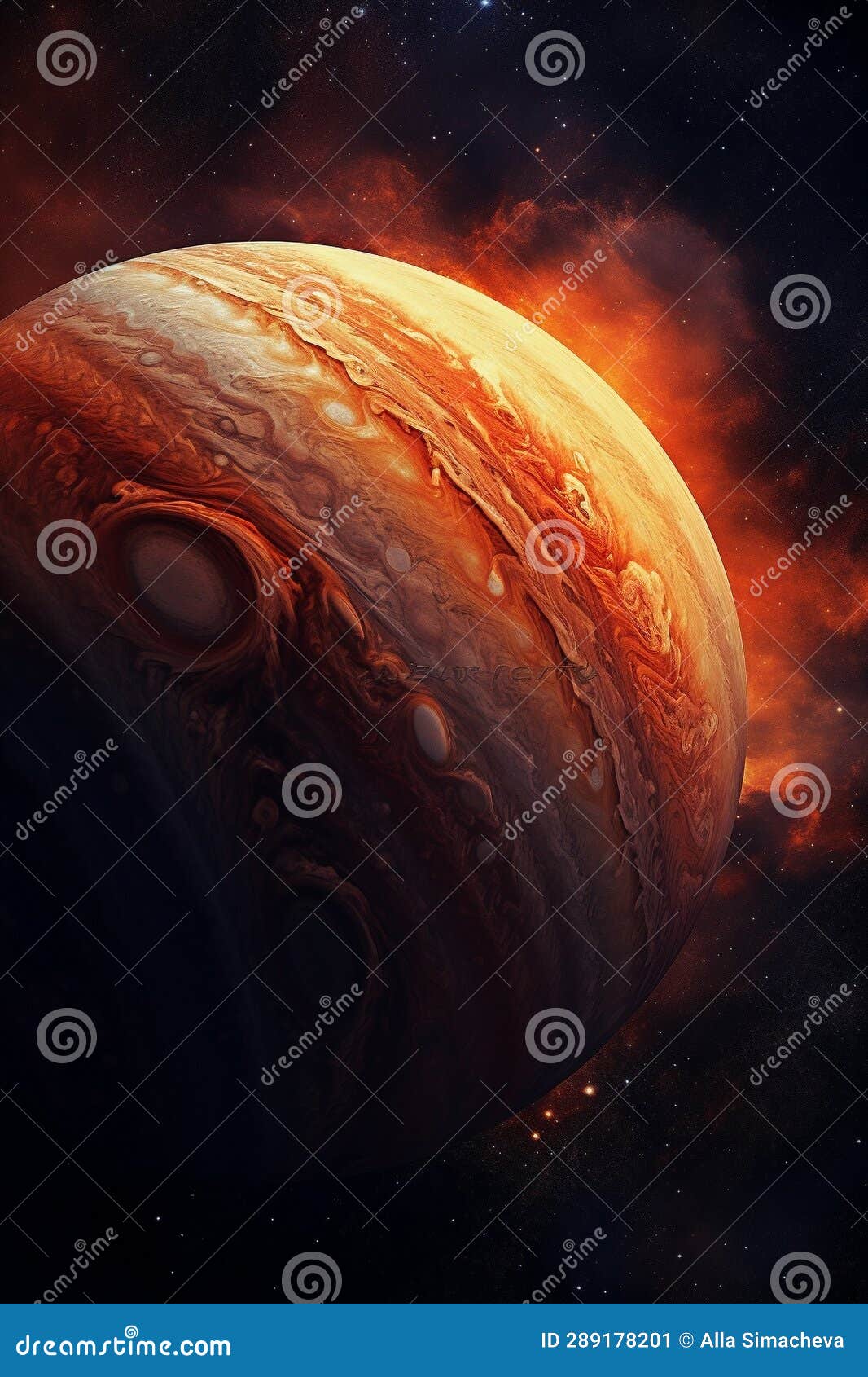 Jupiter Planet. Generative Ai Stock Illustration - Illustration of ...