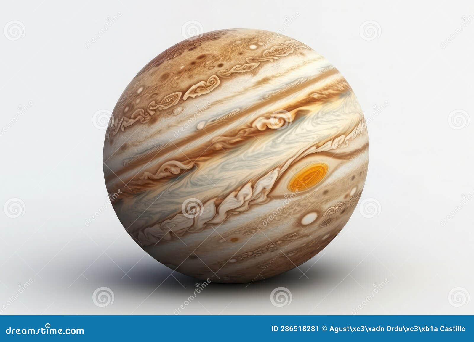Jupiter Planet with White Background. Stock Image - Image of science ...