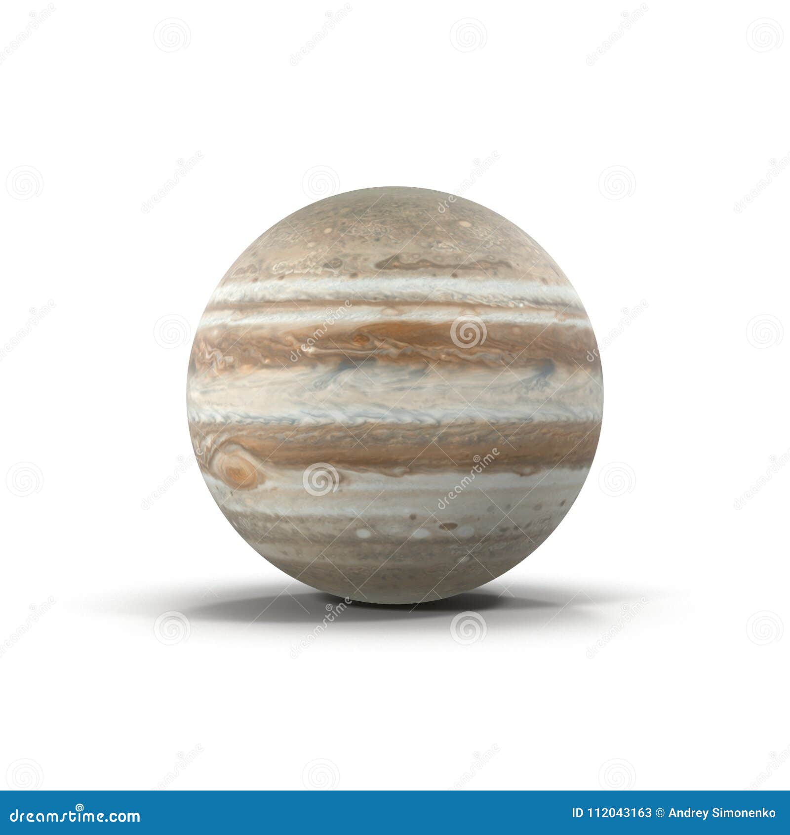 Jupiter Planet on White. 3D Illustration Stock Illustration ...