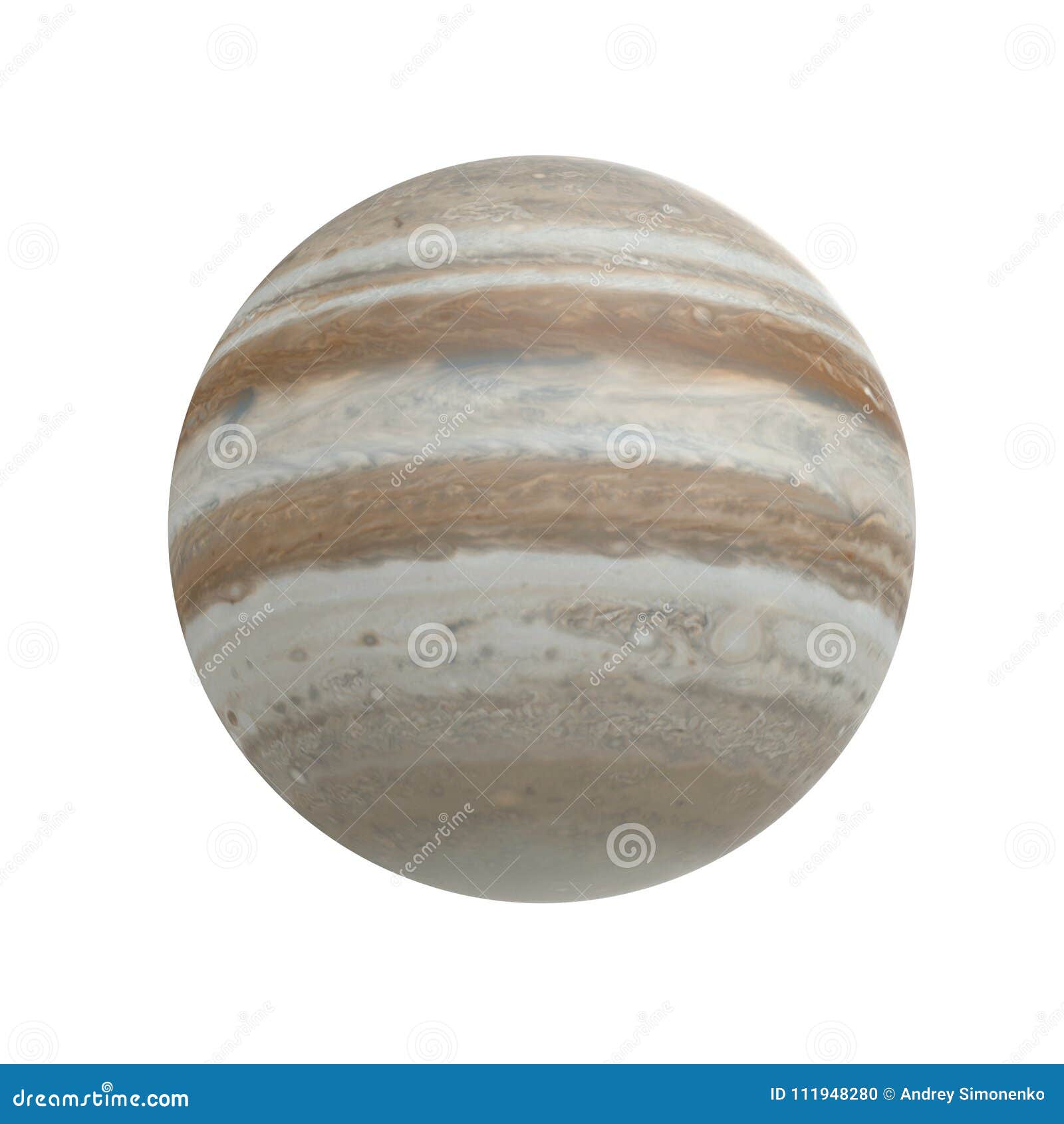 Jupiter Planet On White. 3D Illustration Stock Illustration ...