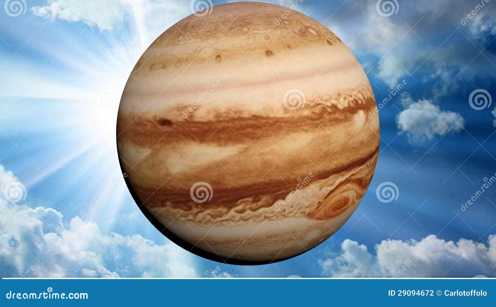 Jupiter in the sky stock illustration. Illustration of deep - 29094672