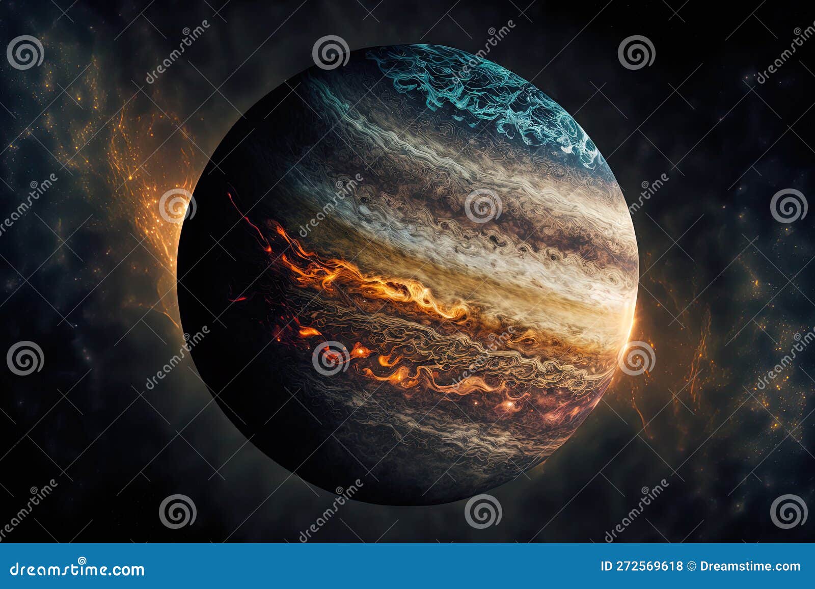 The Jupiter from Space. Elements Furnished by NASA Stock Illustration ...