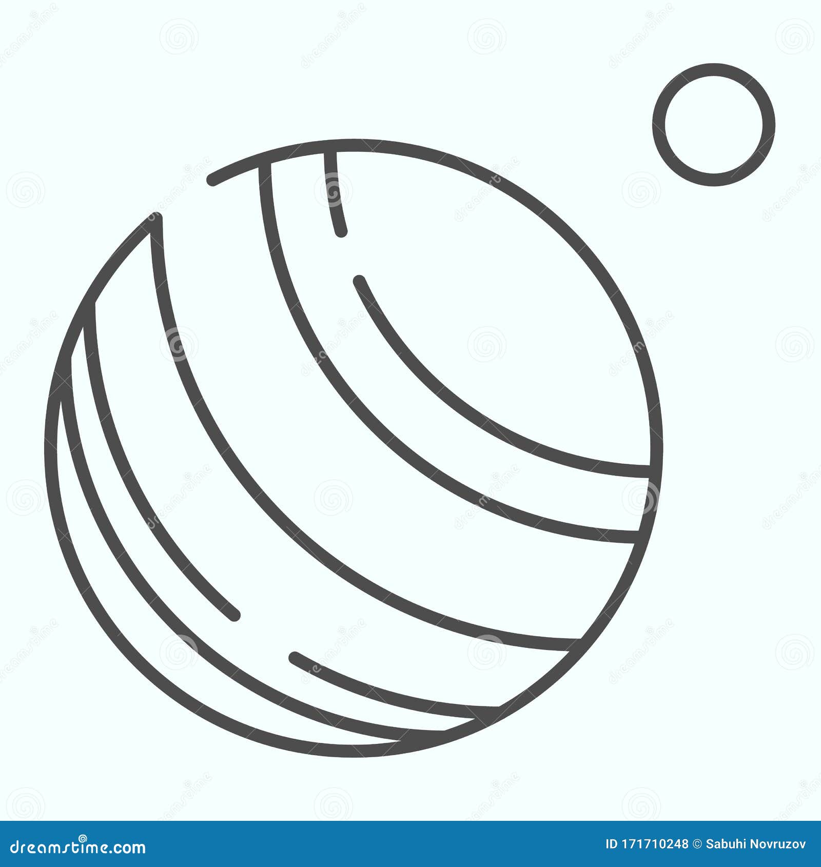Jupiter Thin Line Icon. Jove Vector Illustration Isolated On White ... Jupiter Thin Line Icon. Jove Vector Illustration Isolated On White ...