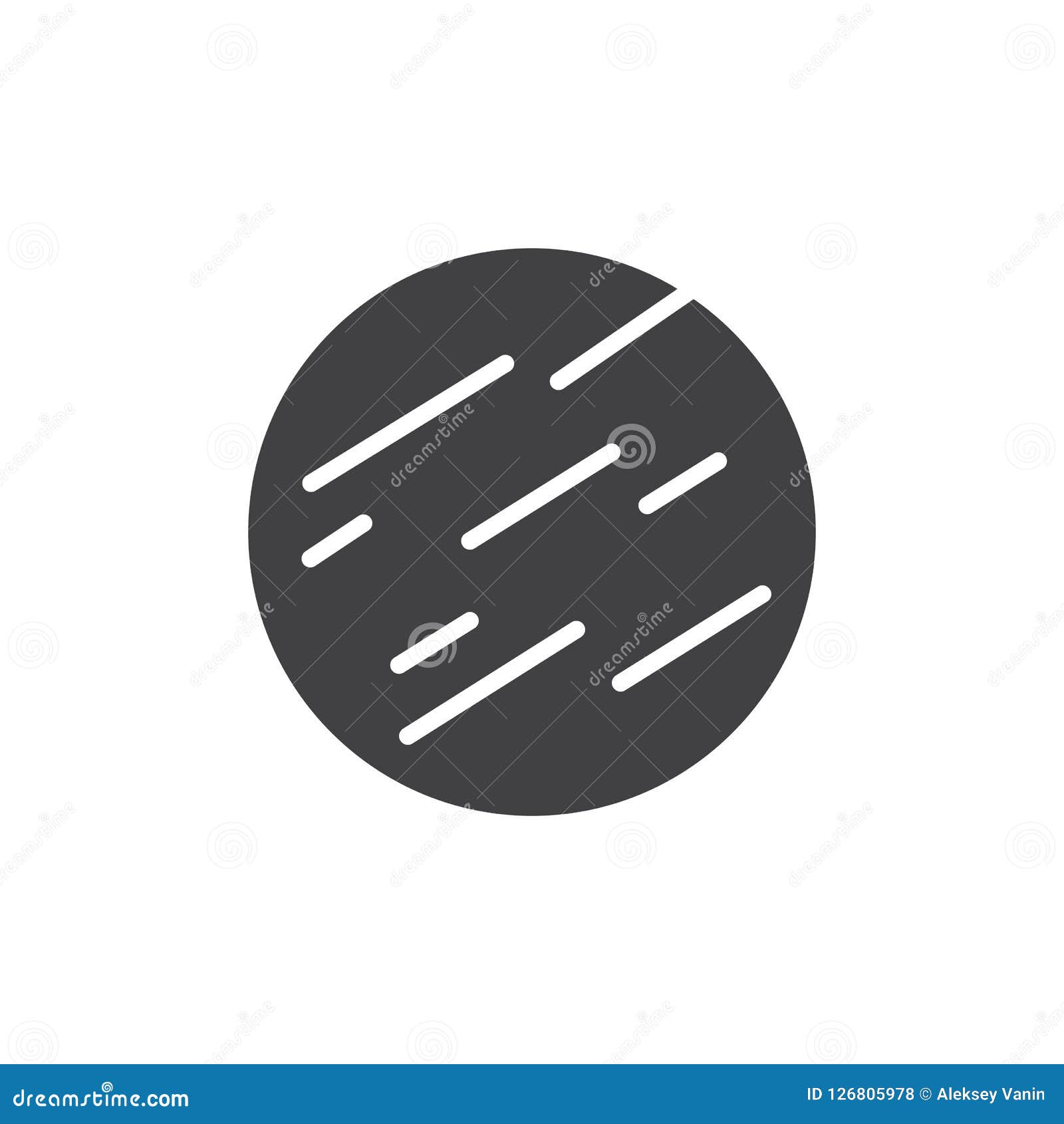 Jupiter vector icon stock vector. Illustration of star - 126805978