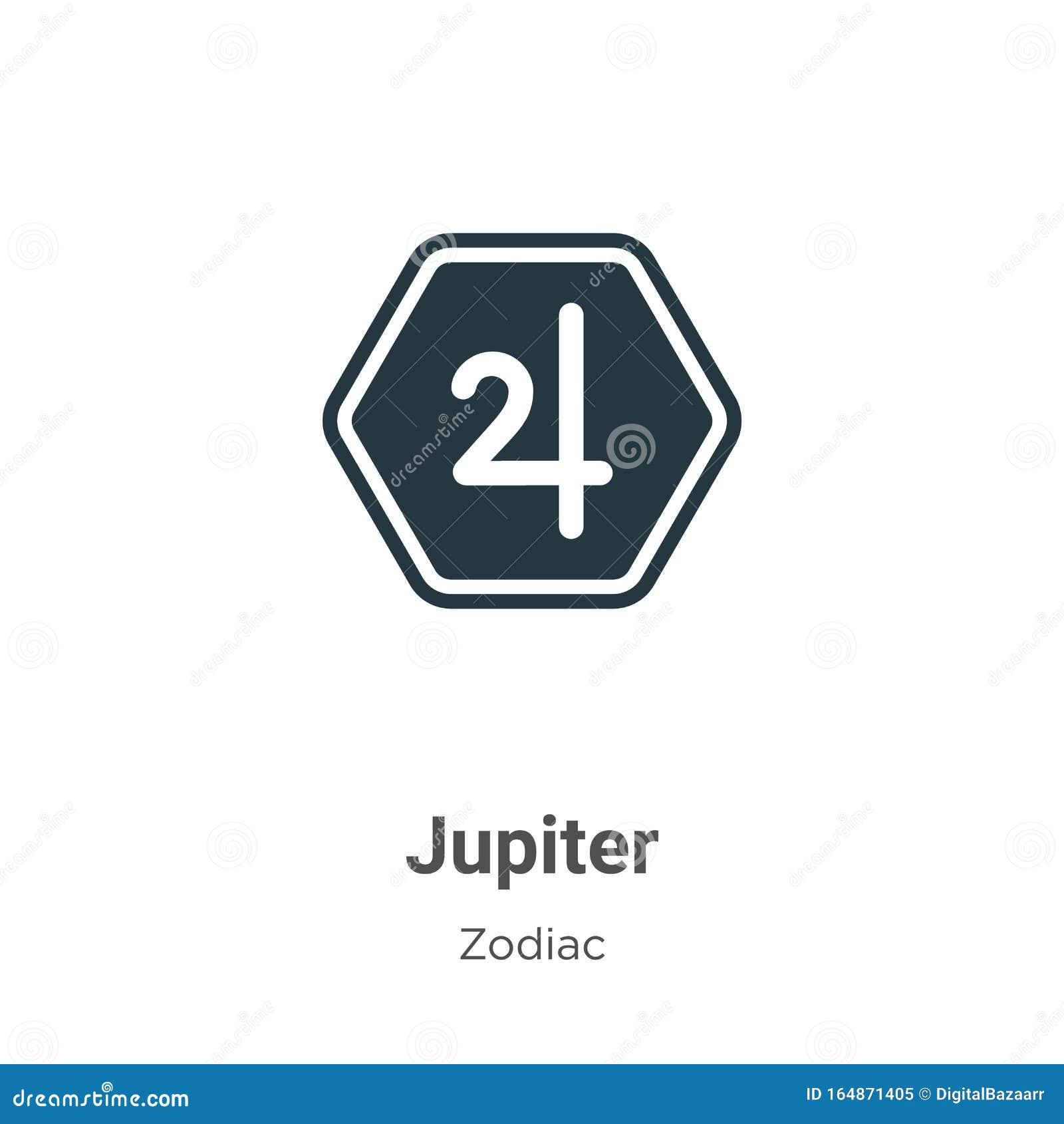 Jupiter Zodiac Sign Icon Stock Illustration | CartoonDealer.com #181071007