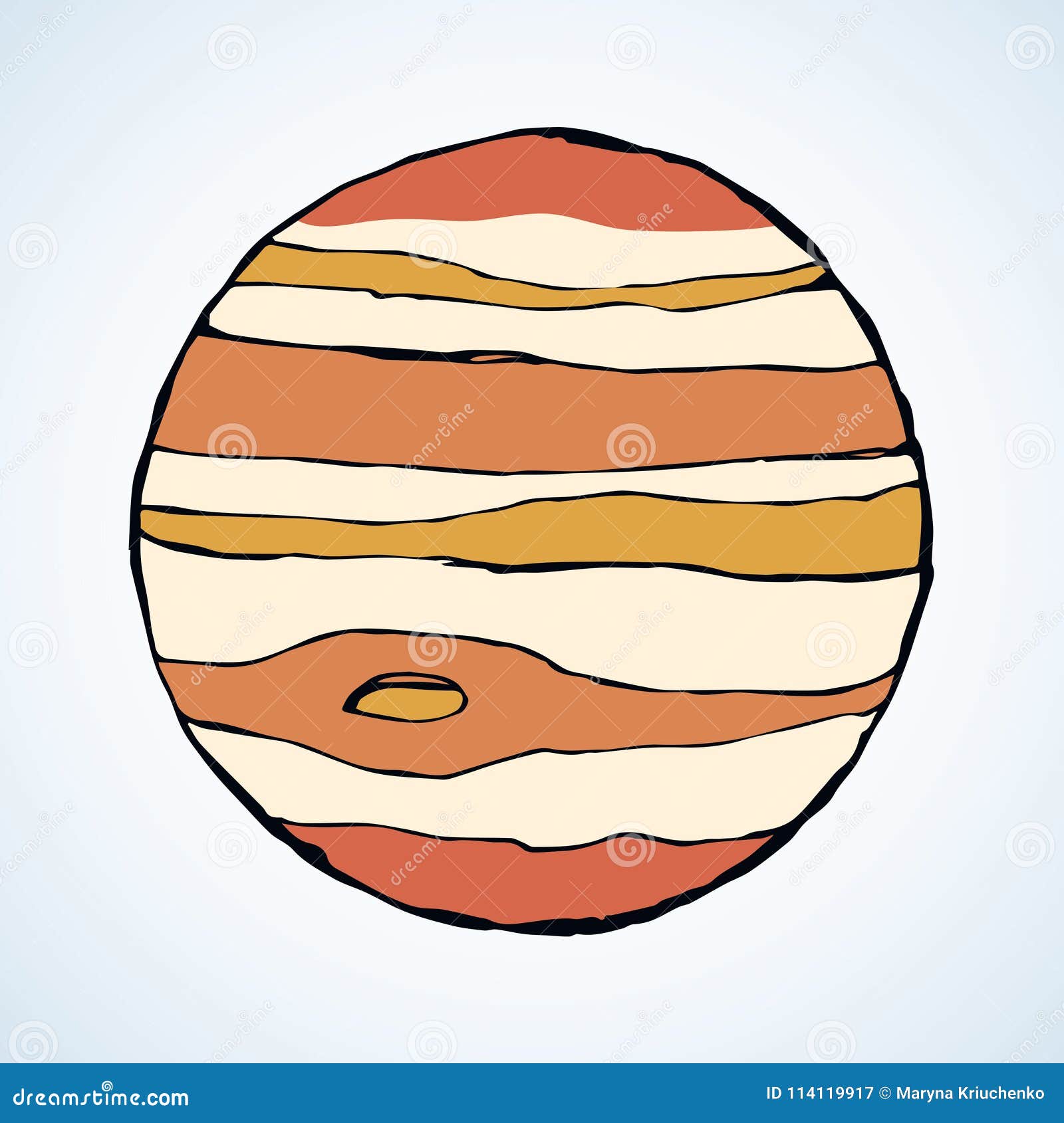 Jupiter Vector tekening vector illustratie. Illustration of cirkel ...
