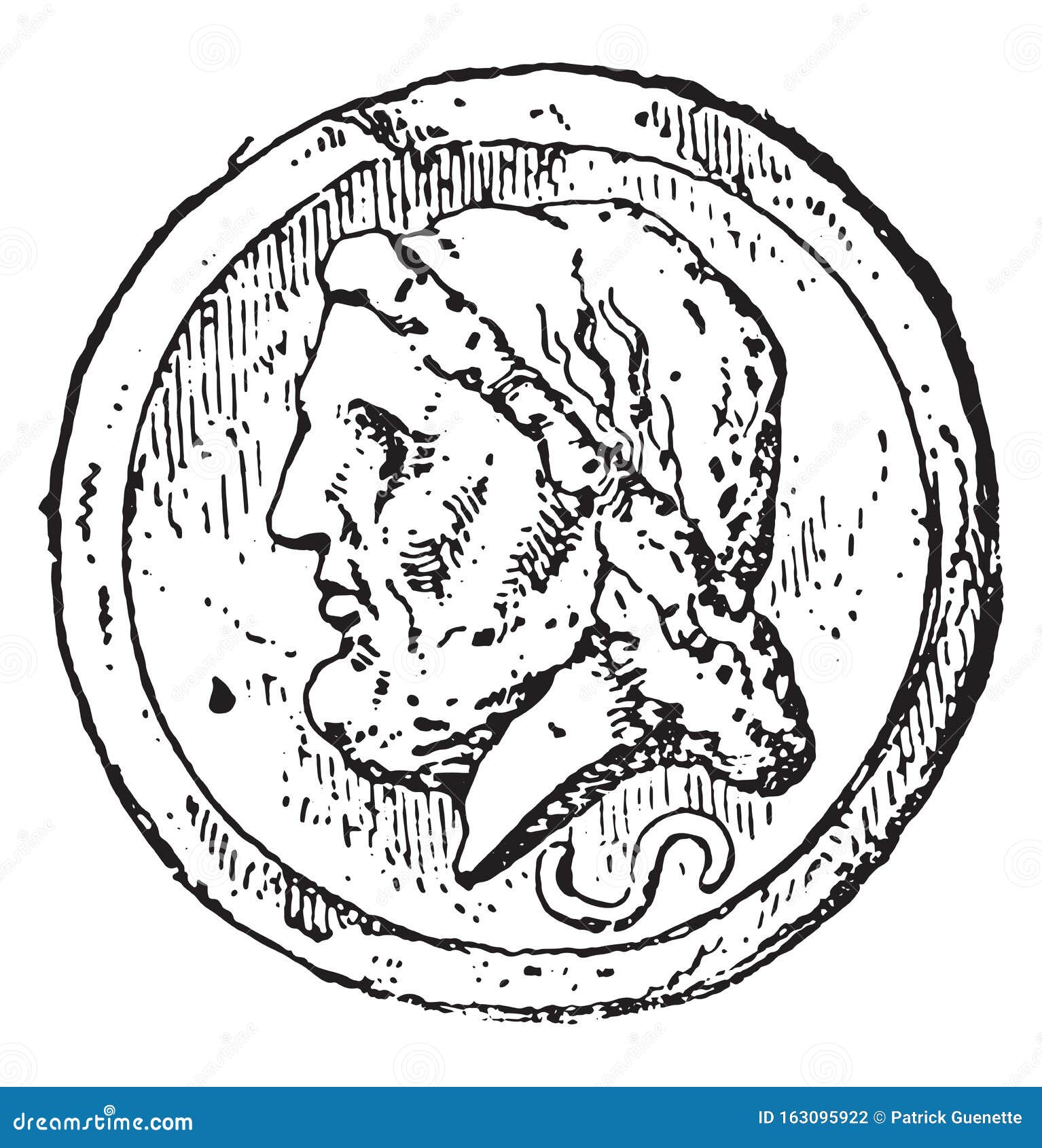 Jupiter, vintage engraving stock vector. Illustration of artwork ...