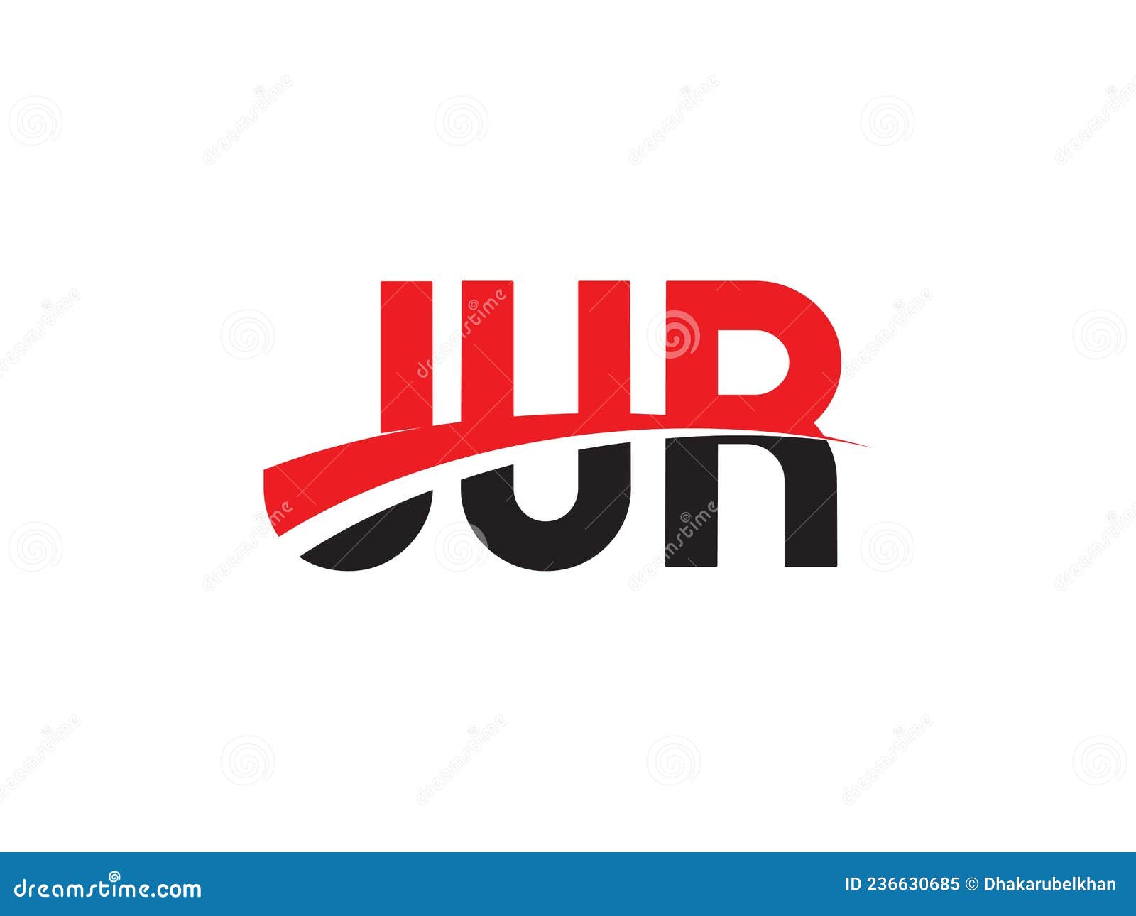 JUR Letter Initial Logo Design Vector Illustration Stock Image - Image ...