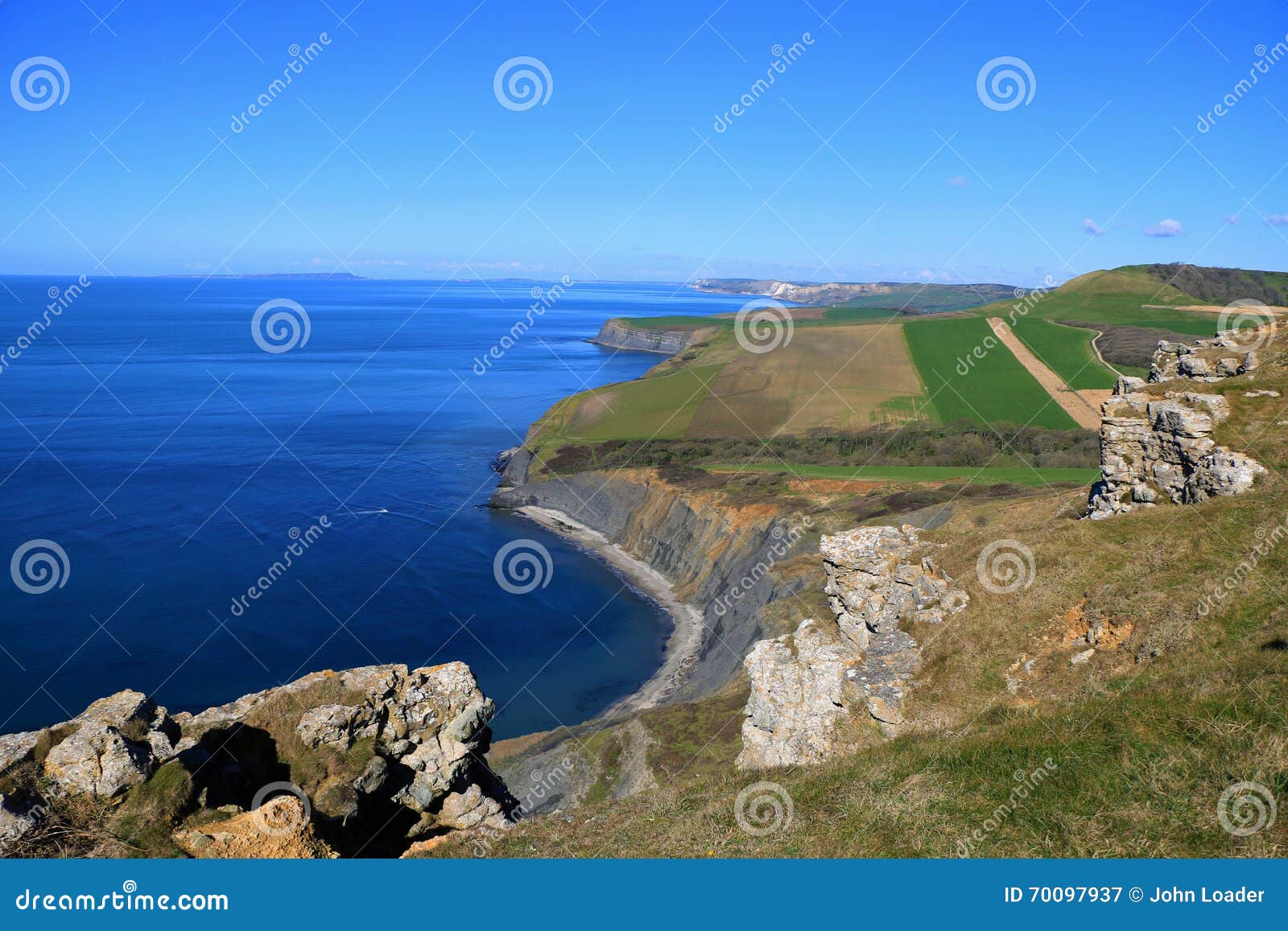 Jurassic Coastline, Dorset, UK Stock Image - Image of water, scenary ...