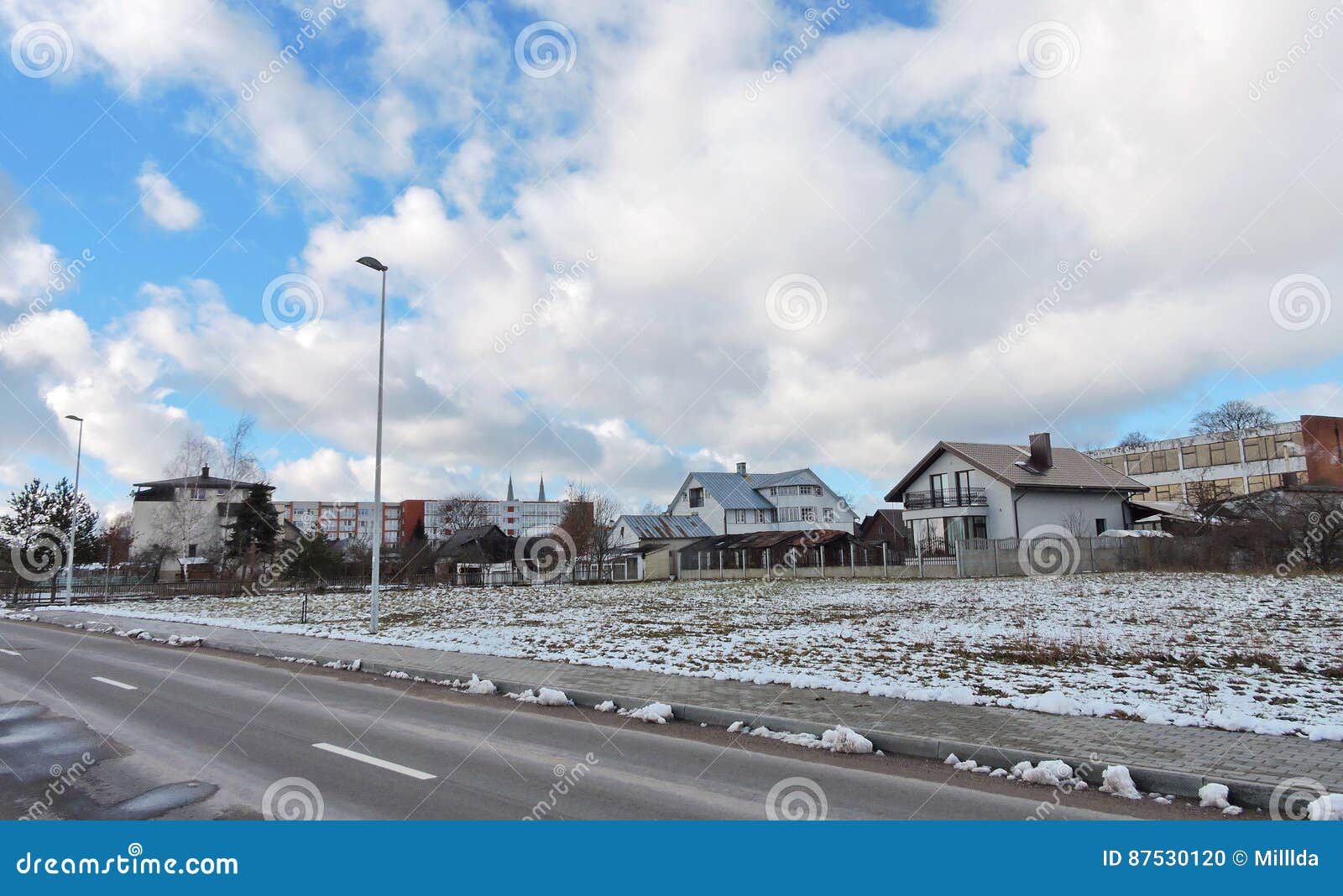 Jurbarkas town, Lithuania stock photo. Image of fence - 87530120