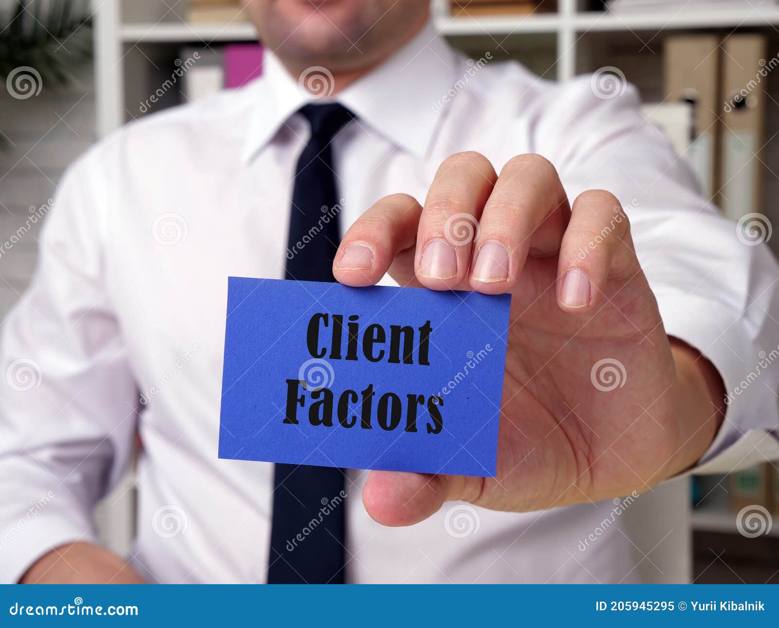 Juridical Concept Meaning Client Factors with Sign on the Sheet Stock ...