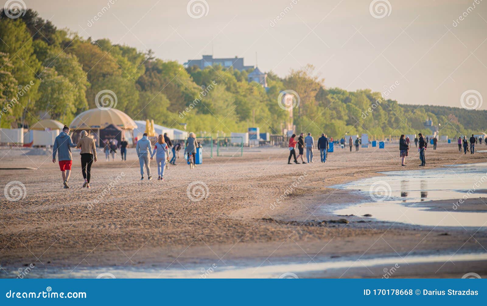 Jurmala, Latvia beach editorial stock photo. Image of vacation - 170178668