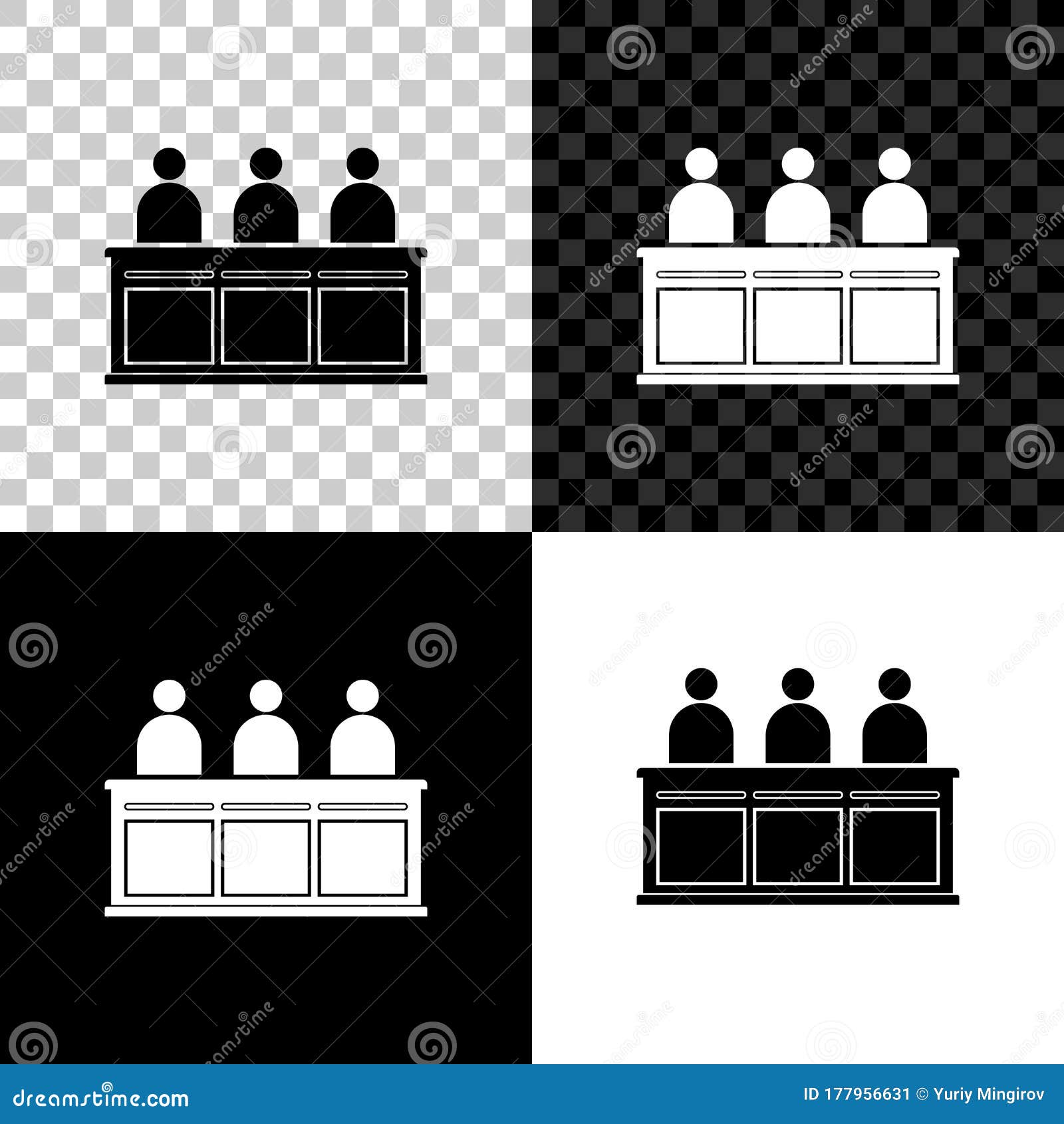 Jurors Icon Isolated on Black, White and Transparent Background Stock ...