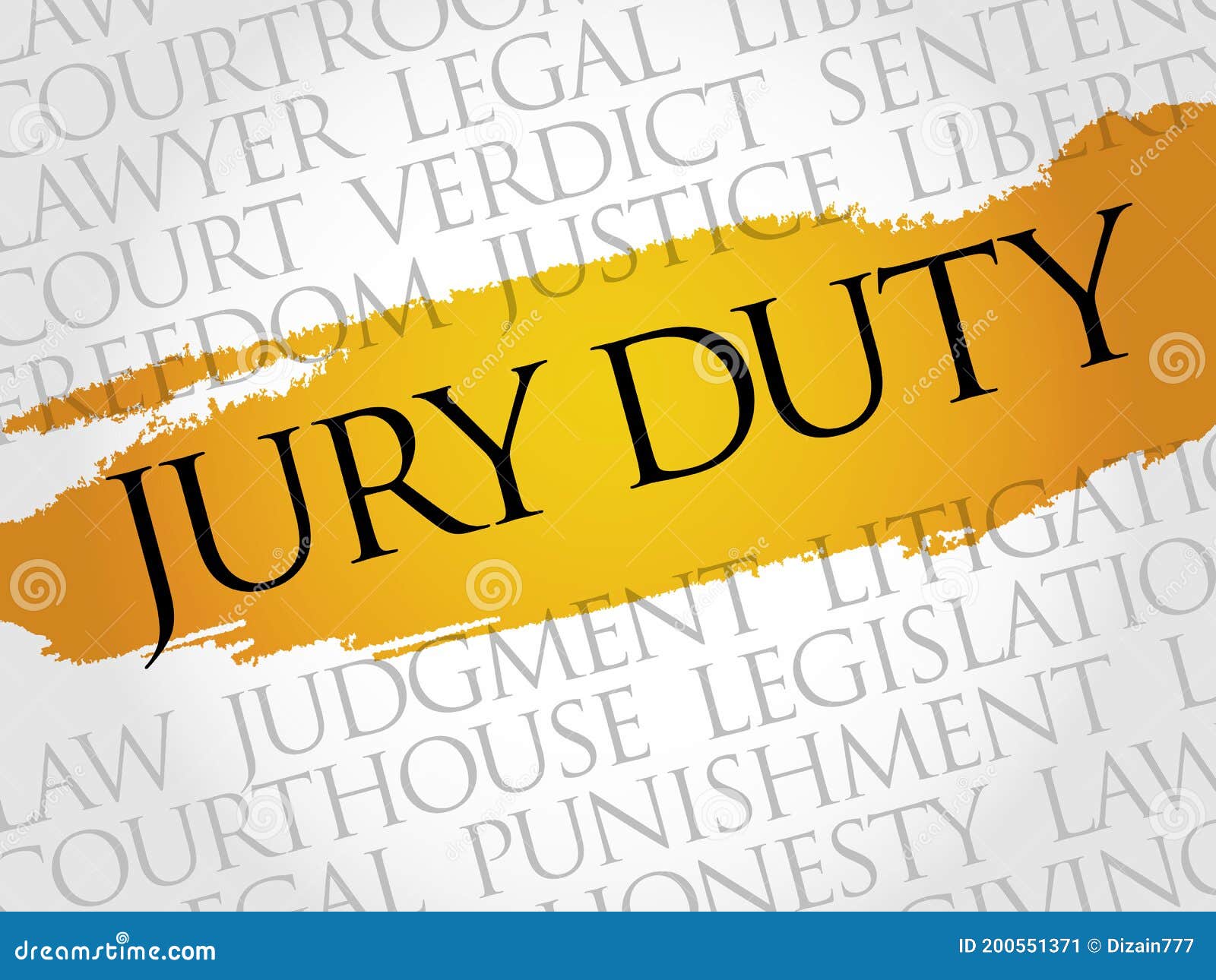 Jury Duty word cloud stock illustration. Illustration of jury - 200551371